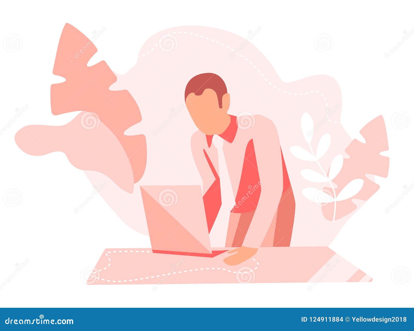 Businessman. Office Worker. Minimal Flat Design. Vector Stock Vector ...