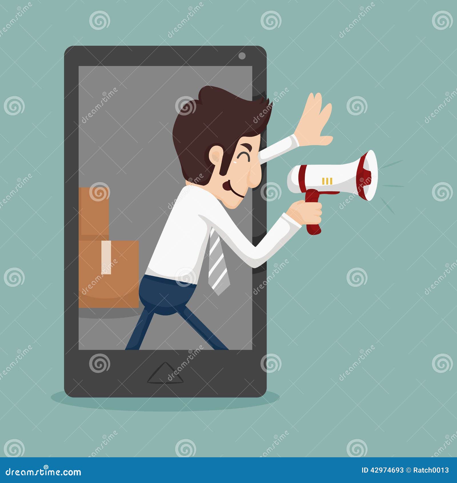 Businessman Online Shopping, E-commerce Concept Stock Vector ...