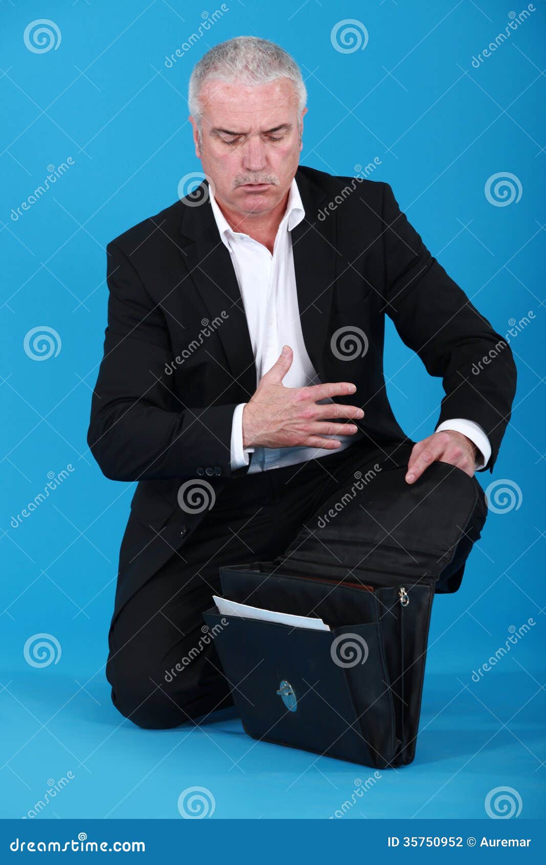 Businessman with an Open Briefcase Stock Photo - Image of corporate ...