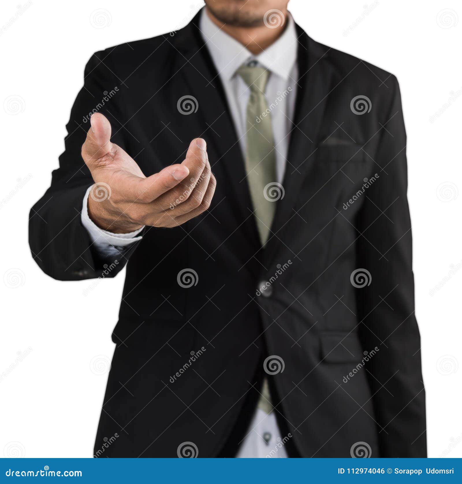 Businessman Open Hand Ready Stock Photo - Image of businessman, concept ...