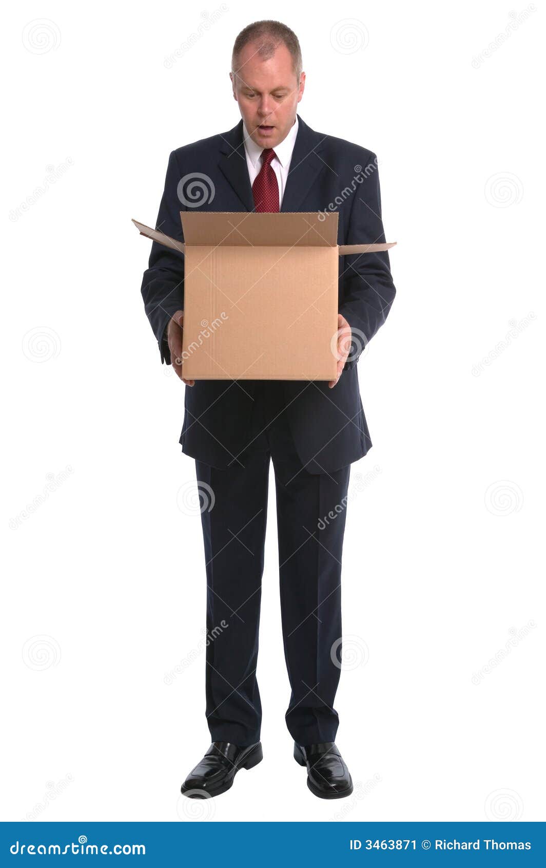 Businessman opening box stock image. Image of open, parcel - 3463871
