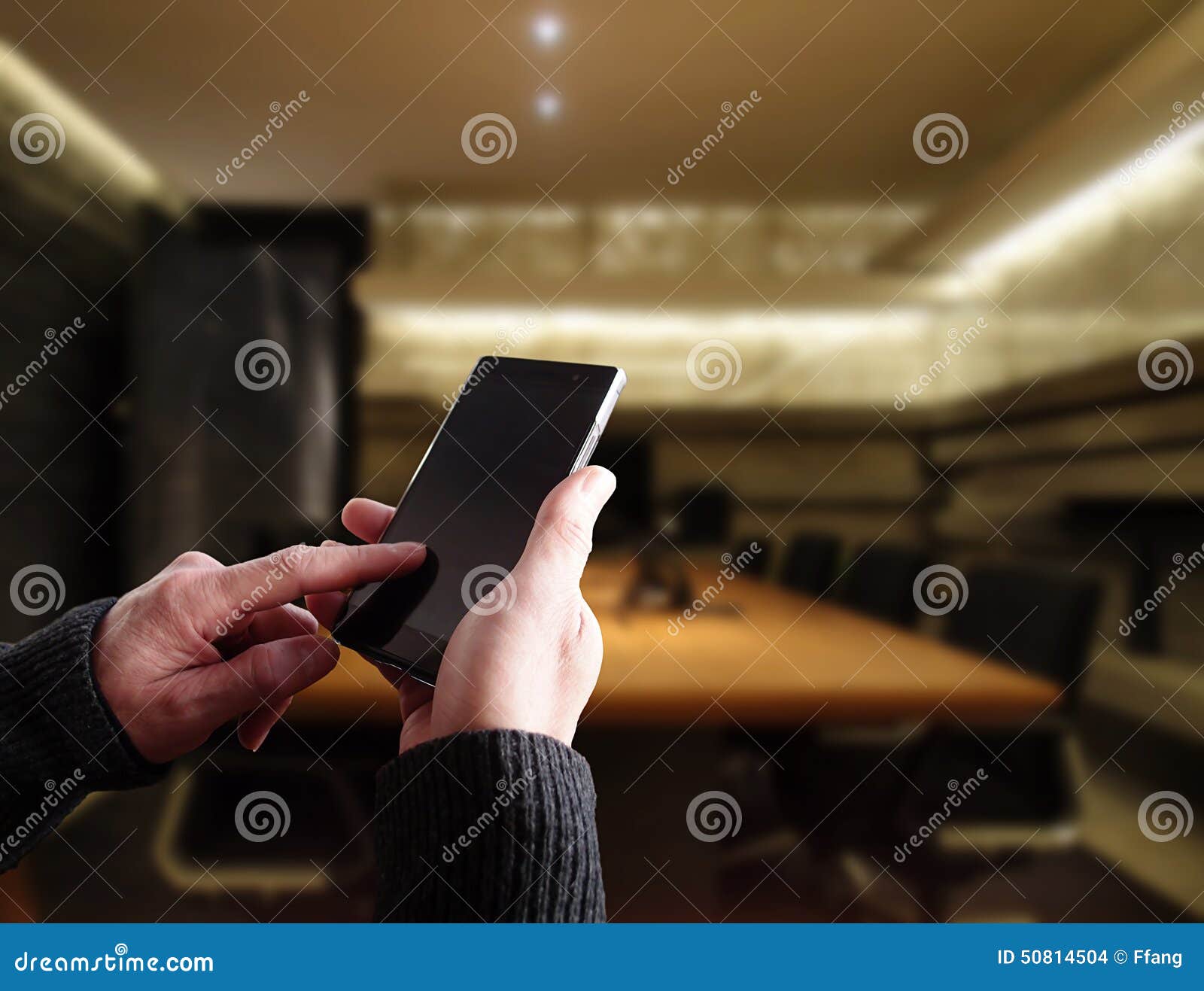 Businessman Operating a Smartphone Stock Photo - Image of deal, clean ...