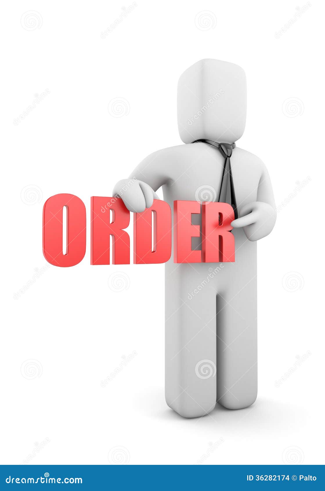 Businessman with order stock illustration. Illustration of offer - 36282174
