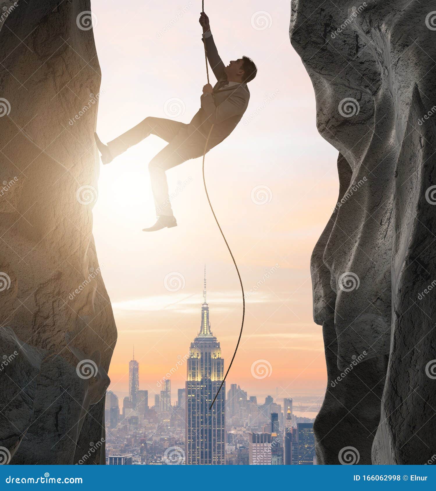 Businessman Overcoming Challenges in Business Concept Stock Photo ...