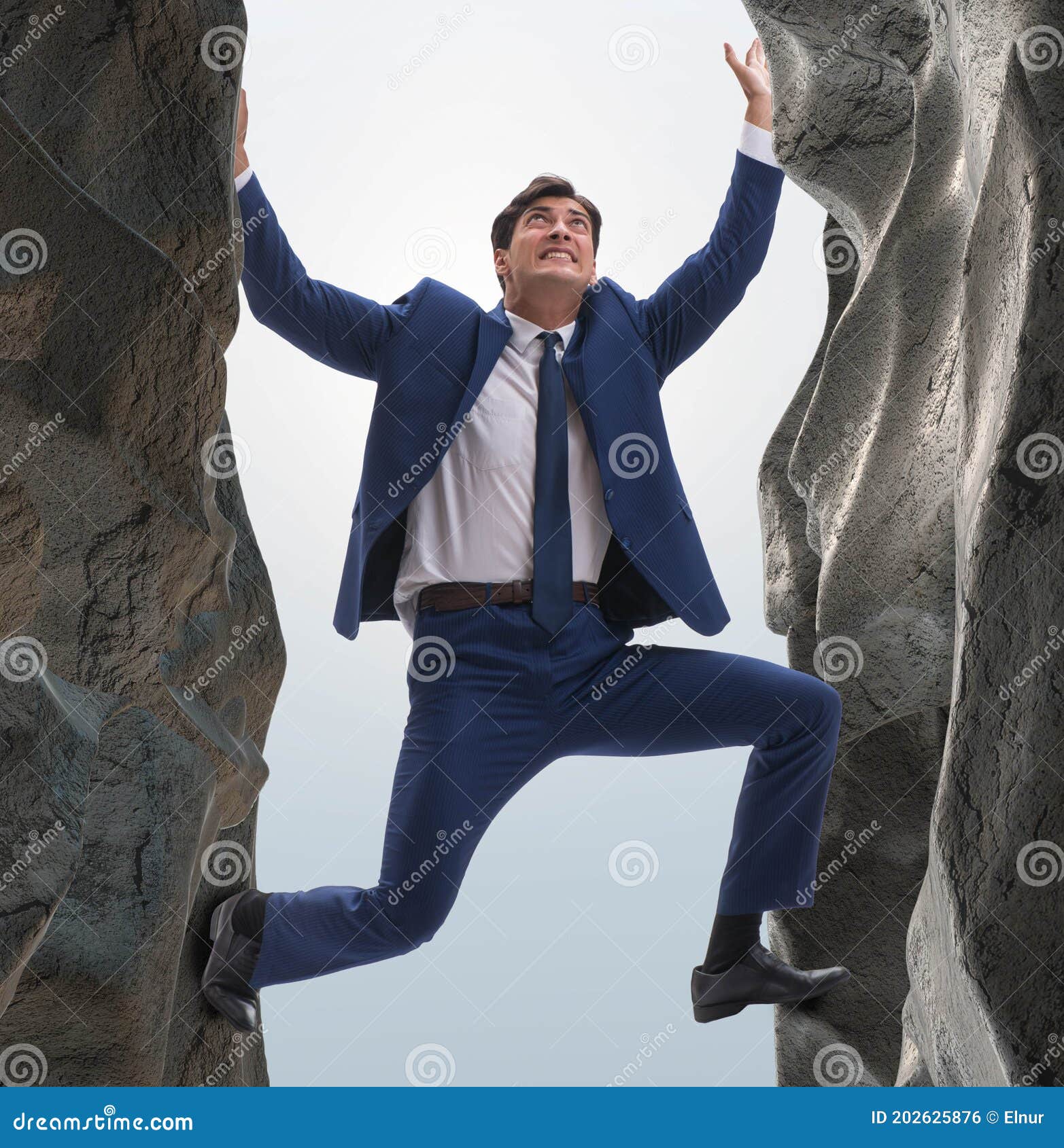 Businessman Overcoming Challenges in Business Concept Stock Photo ...