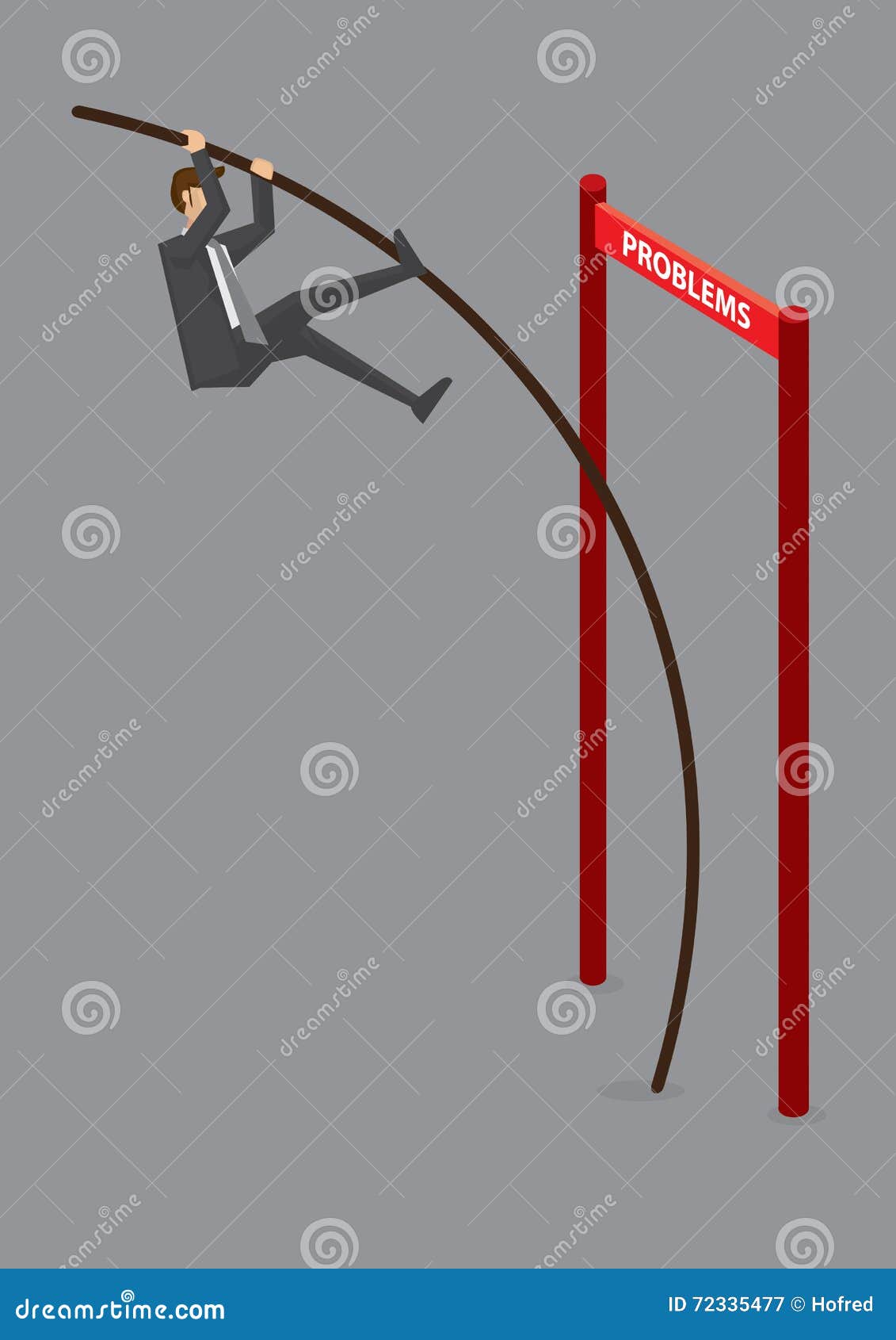 Businessman Overcoming Problems Conceptual Vector Illustration Stock ...