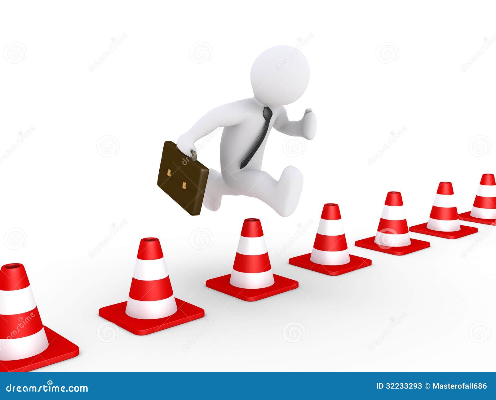 Businessman Overcoming Problems Stock Illustration - Illustration of ...