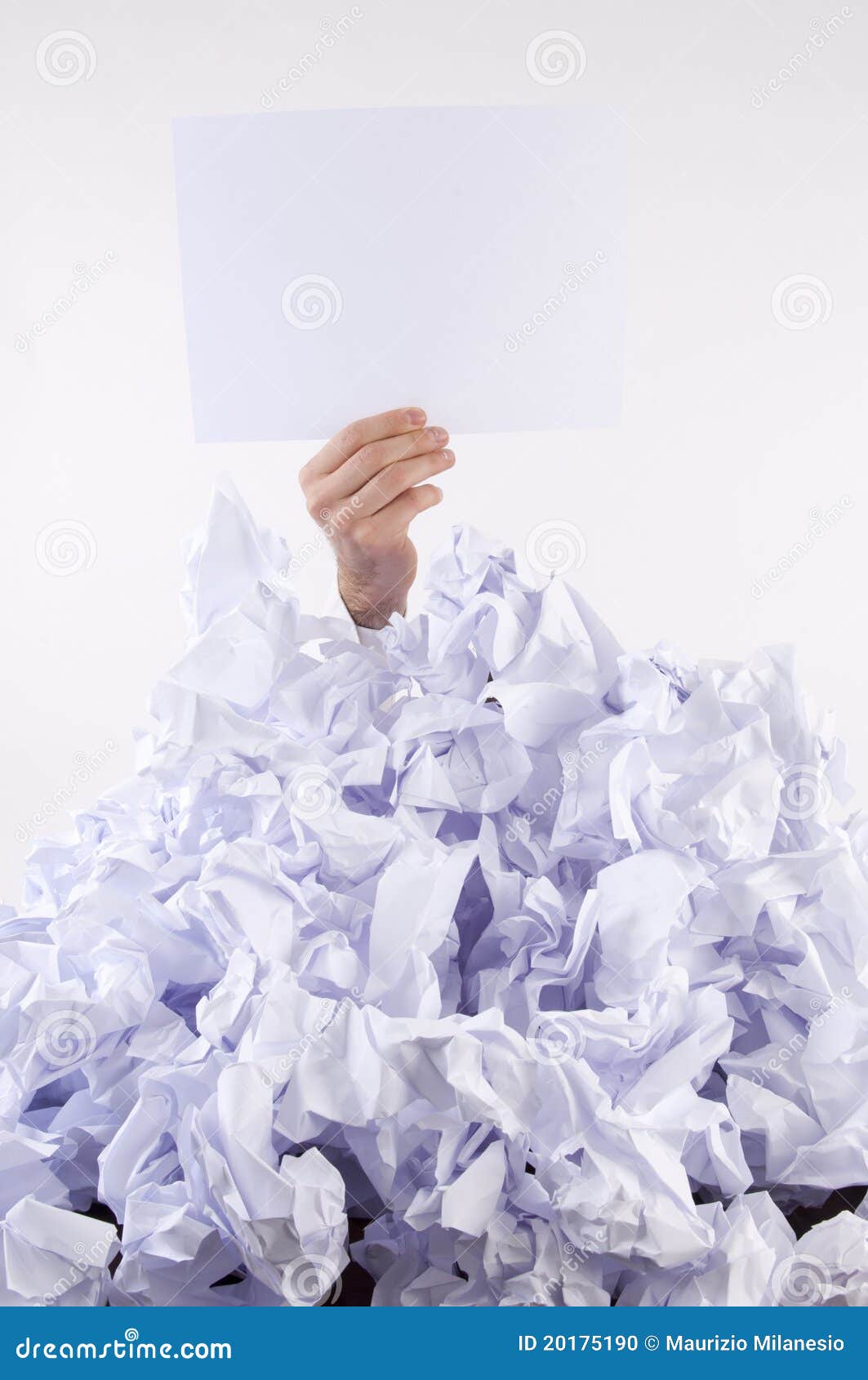 Businessman Overwhelmed by Paper Stock Photo - Image of boredom ...