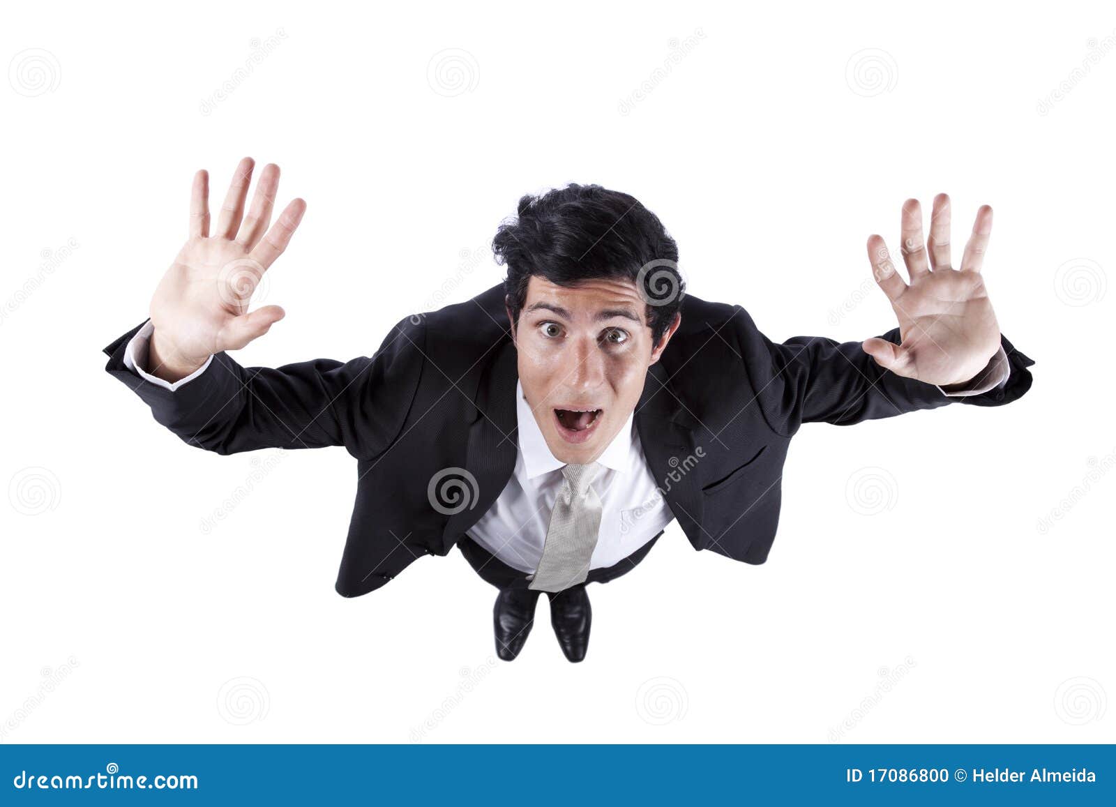 Businessman in panic stock photo. Image of confidence - 17086800