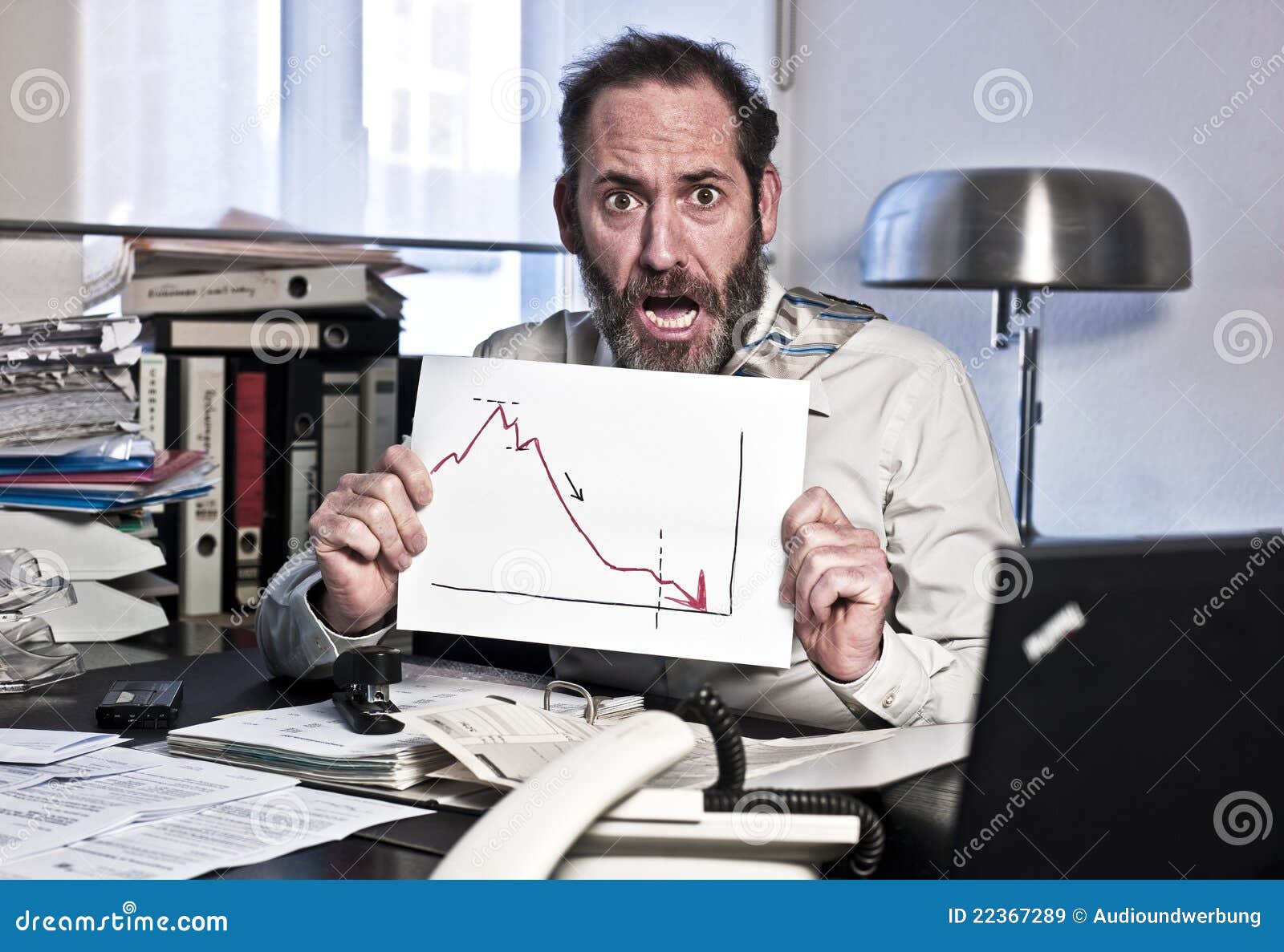 Businessman in Panic stock image. Image of camera, disappointmant ...