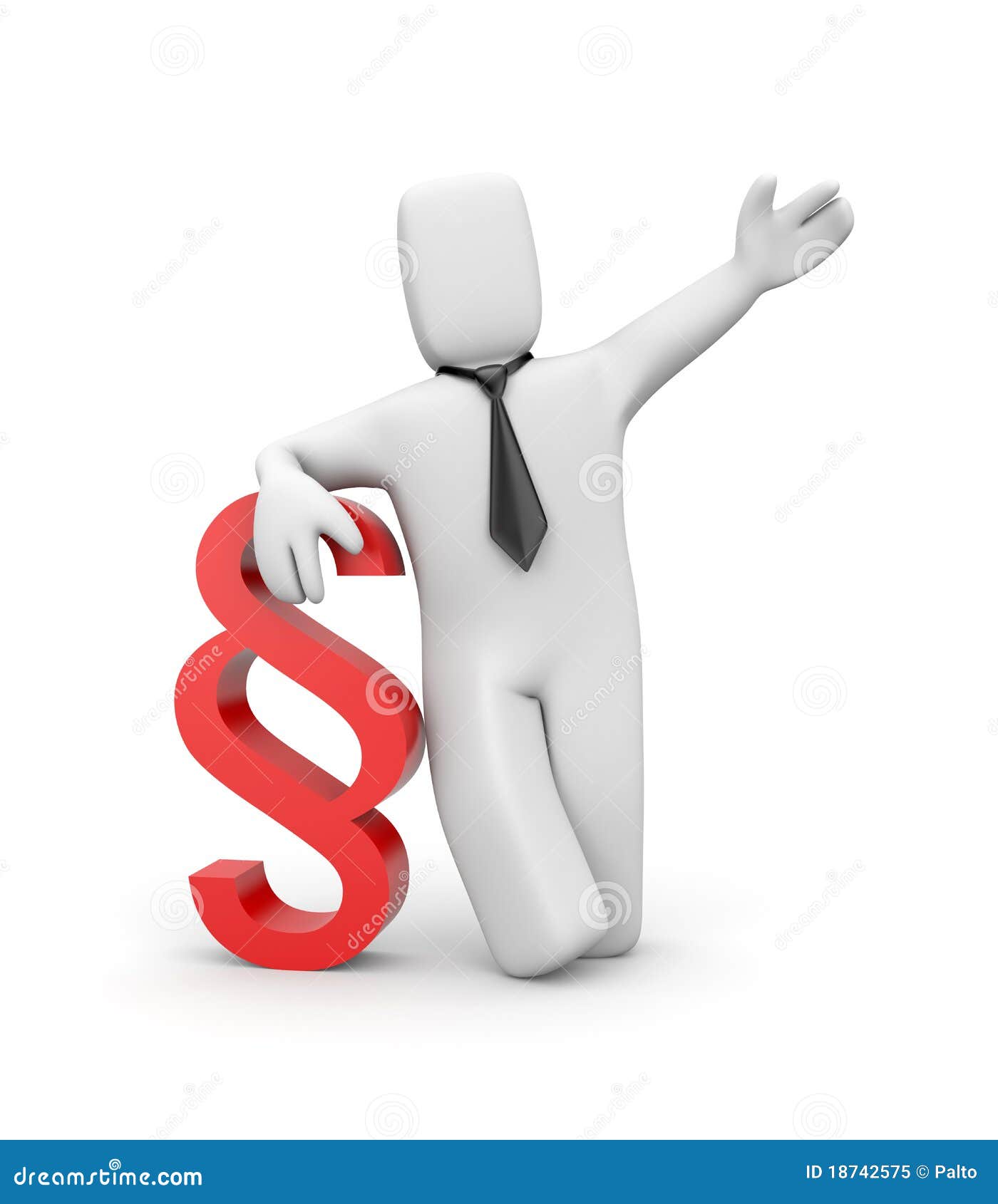 Businessman with Paragraph Symbol Stock Illustration - Illustration of ...