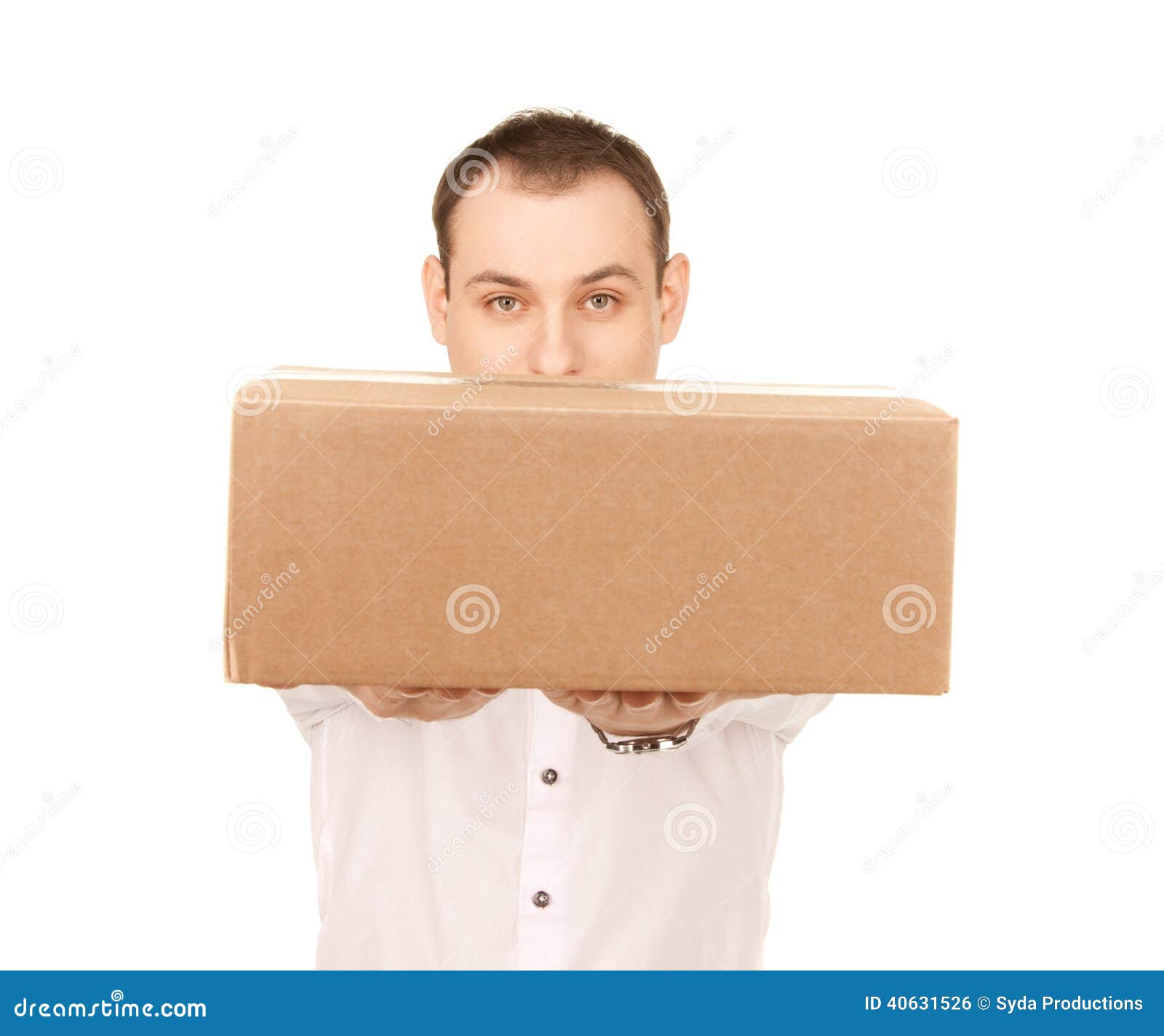 Businessman with parcel stock photo. Image of confident - 40631526