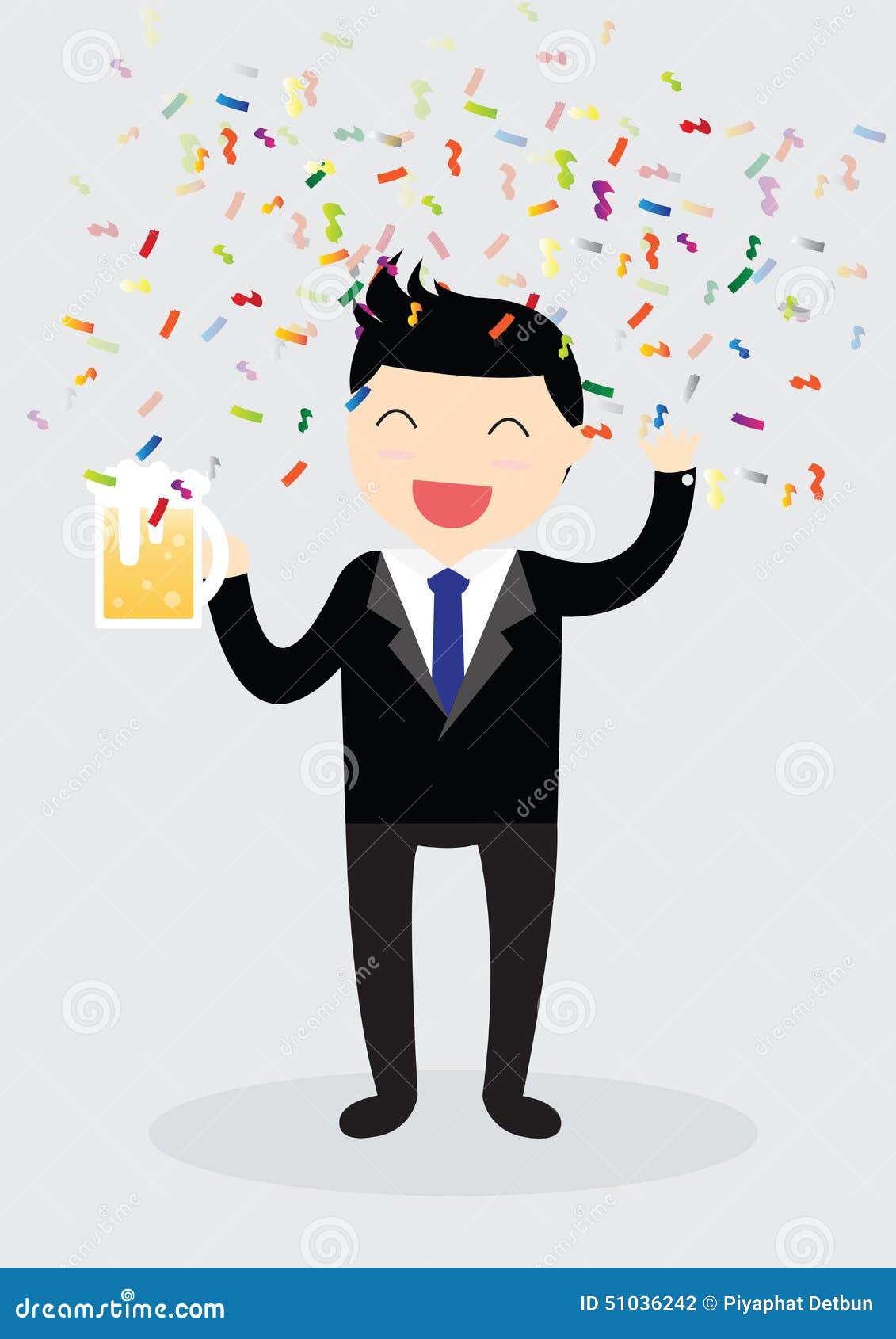 Businessman party Concept stock illustration. Illustration of finish ...