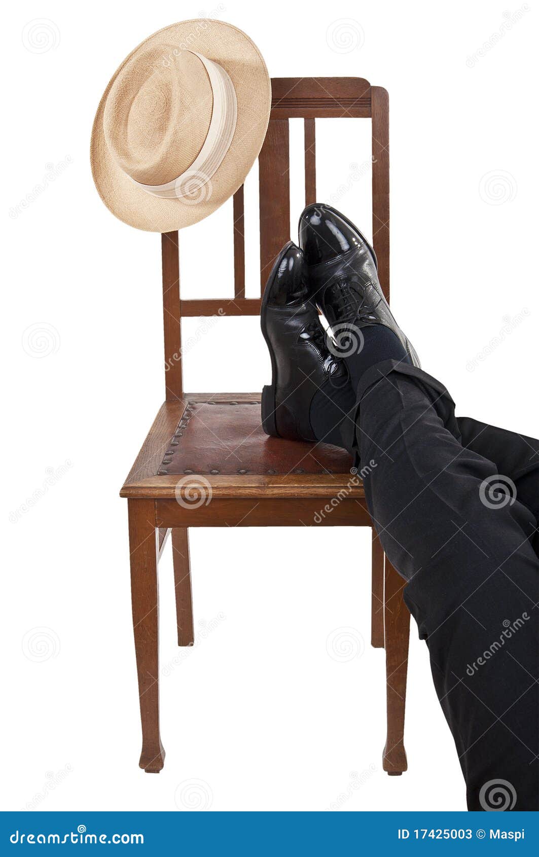 Businessman pausing stock image. Image of black, strawhat - 17425003