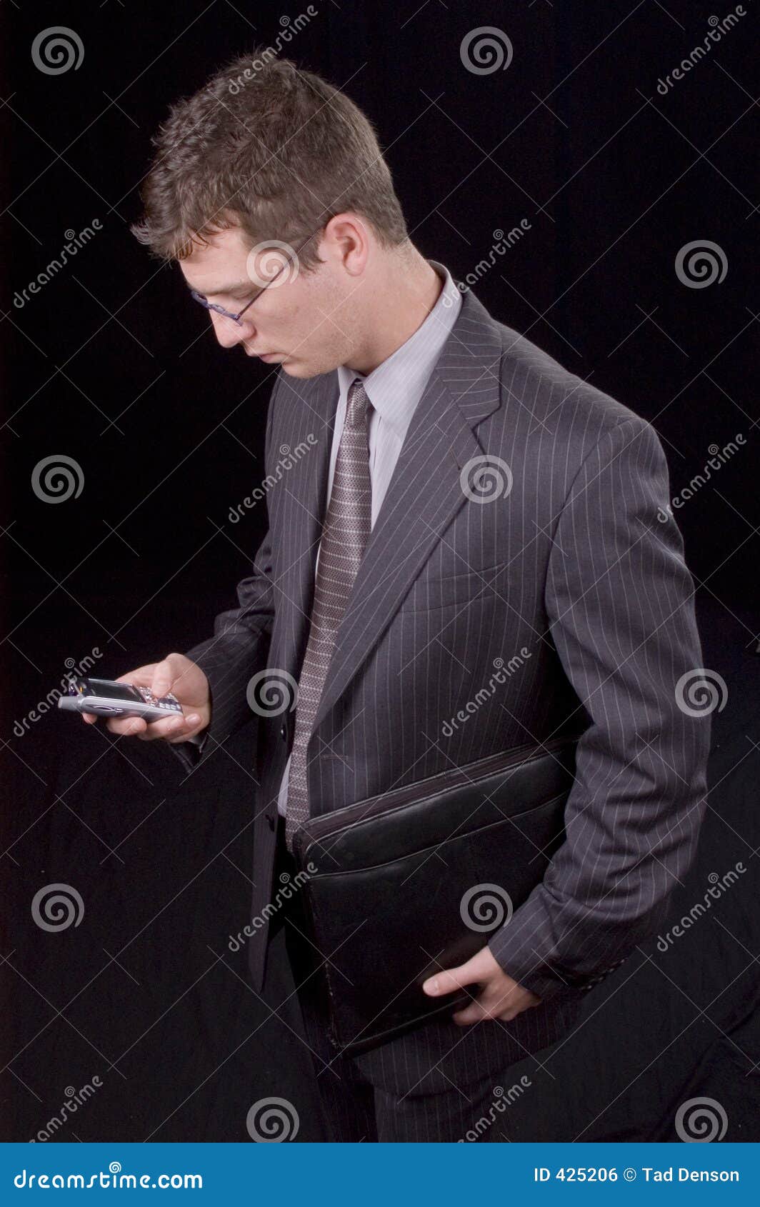 Businessman and PDA stock photo. Image of business, young - 425206
