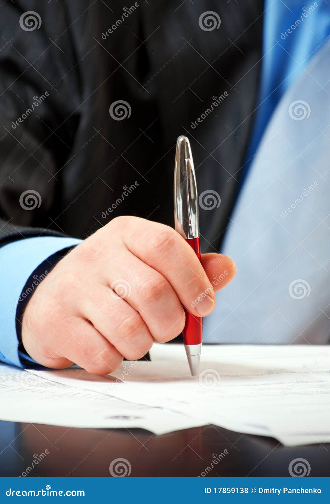 Businessman with Pen Signing Contract Stock Photo - Image of form ...