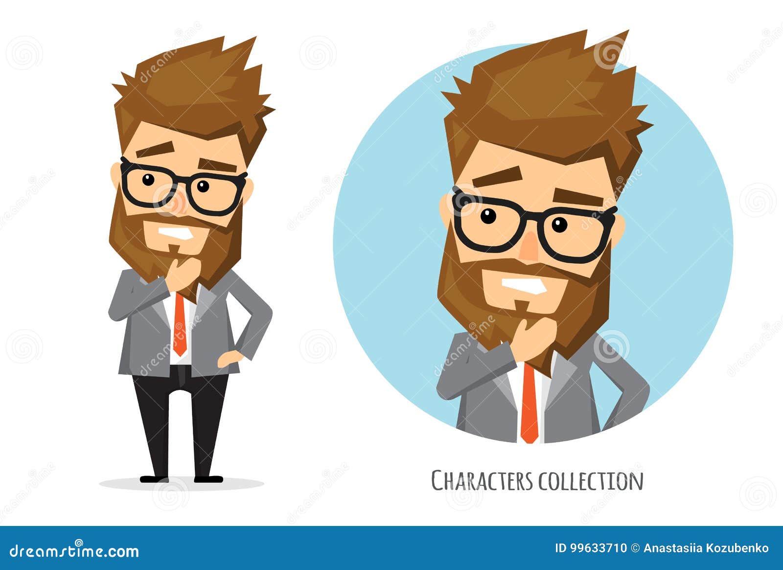 The Businessman is Pensive, Thinking Stock Vector - Illustration of ...
