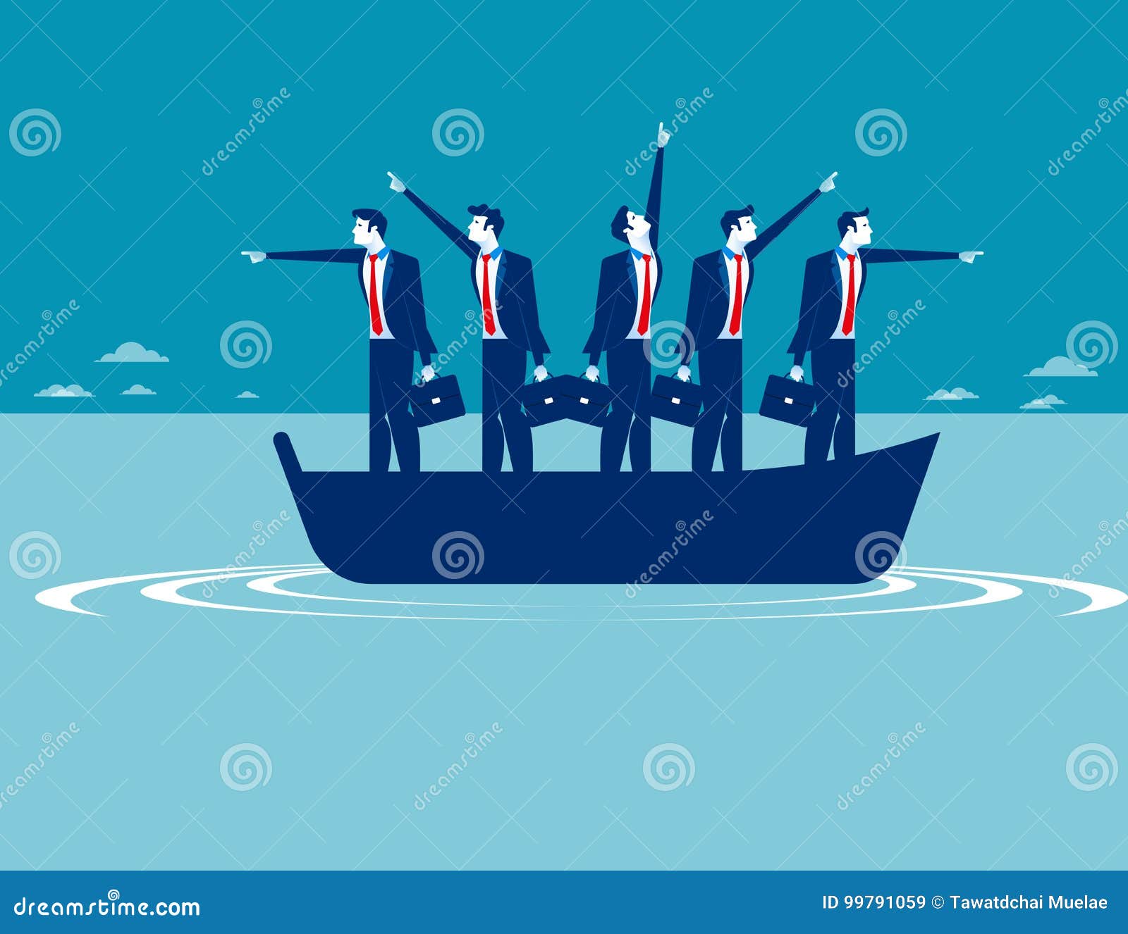 Businessman People Pointing in Different Directions. Concept Stock ...