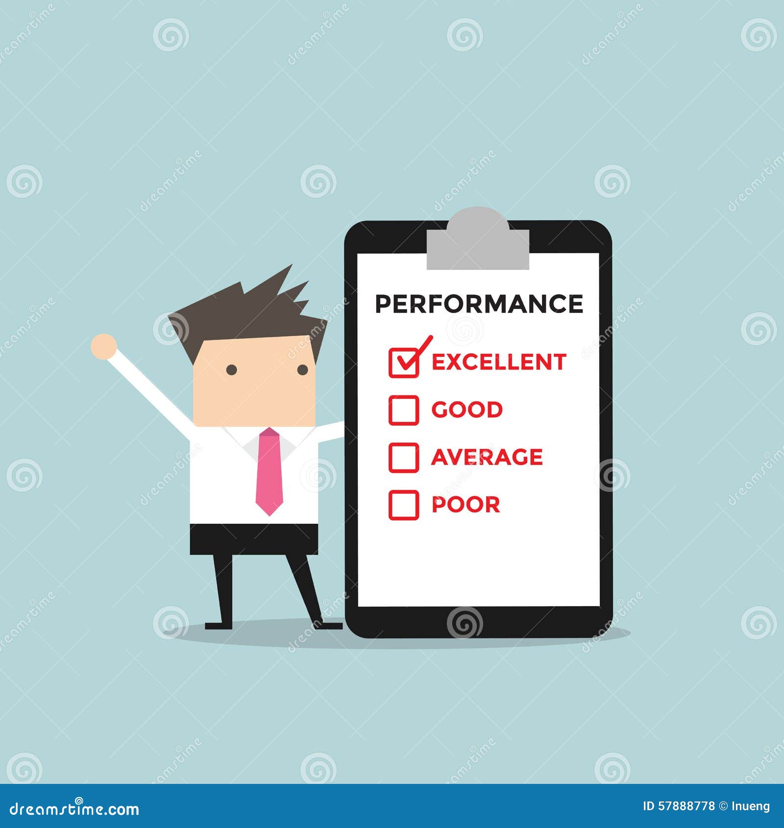 Businessman with Performance Check List Stock Vector - Illustration of ...
