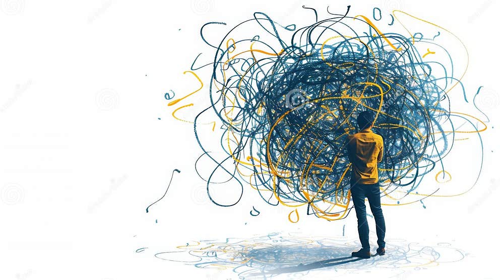 Businessman is Perplexed by a Complex Web of Problems and Seeks a ...