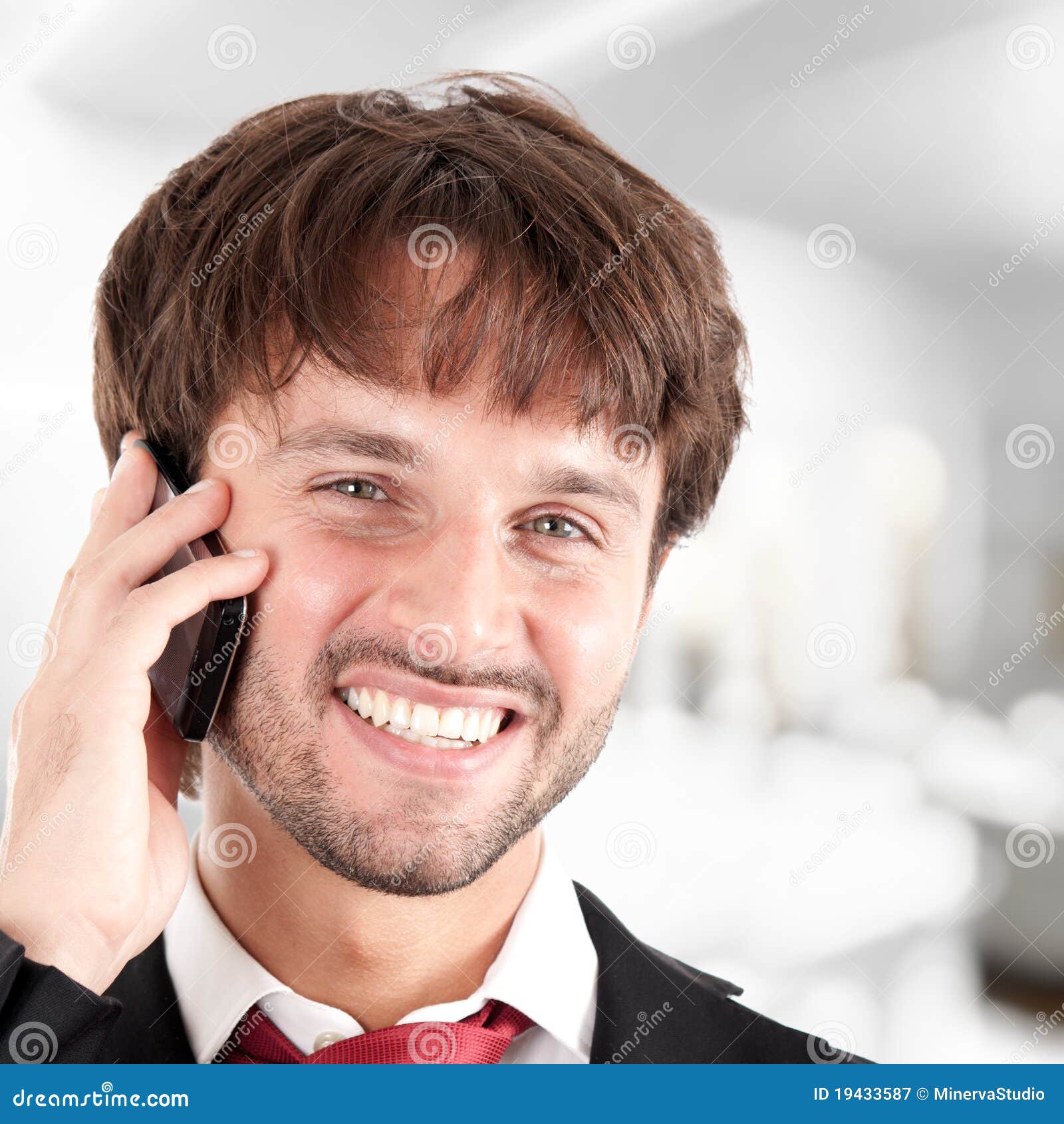 Businessman phone stock image. Image of portrait, conversation - 19433587