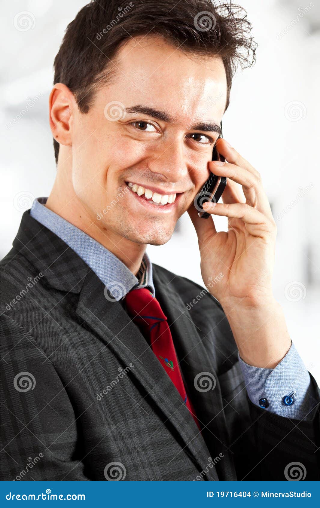 Businessman phone stock photo. Image of handsome, telecommunications ...