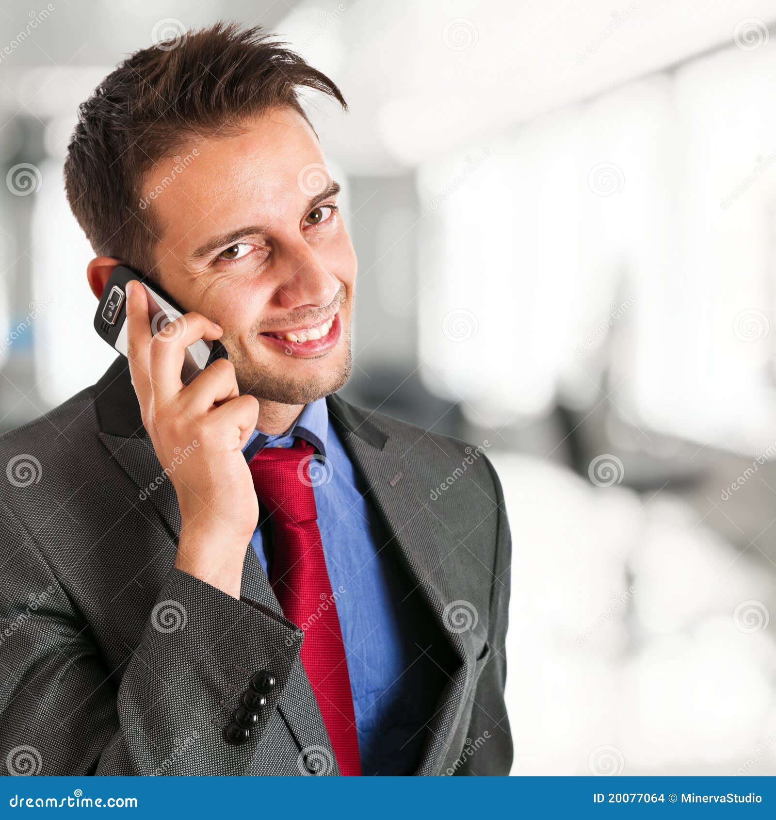 Businessman phone stock photo. Image of handsome, cellphone - 20077064
