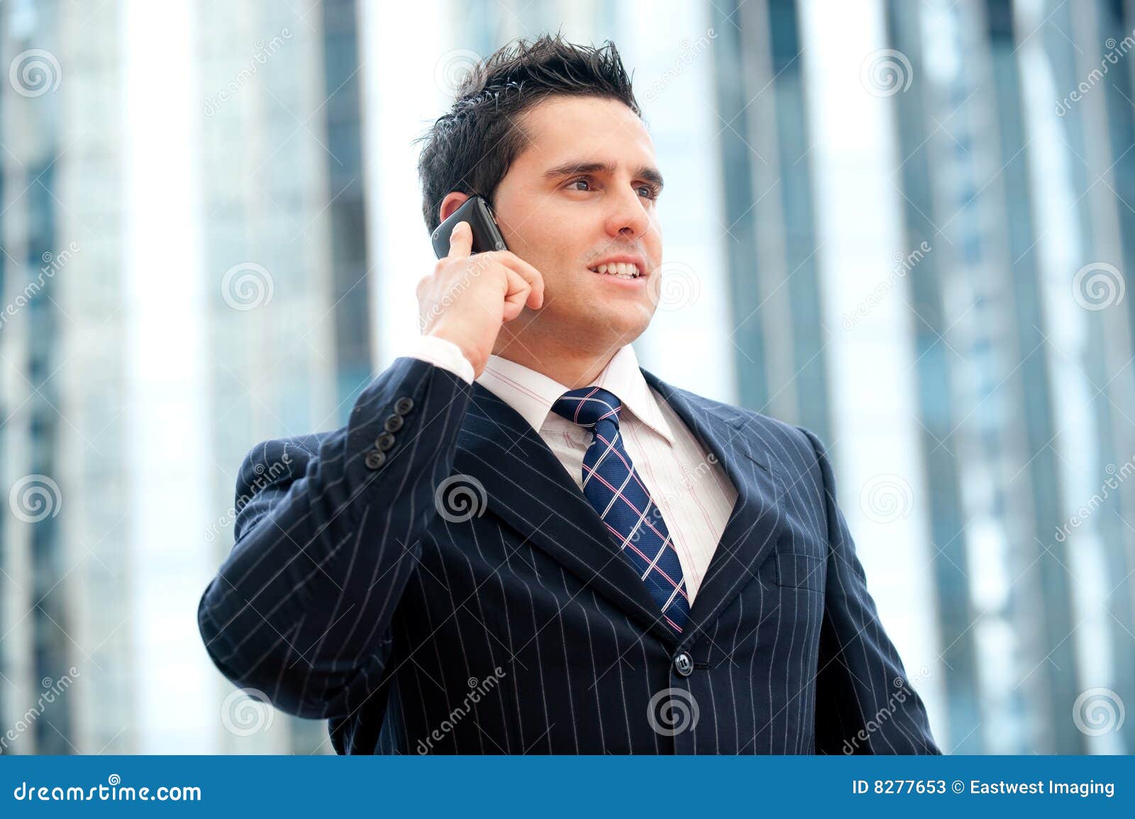Businessman on Phone stock image. Image of adult, suit - 8277653