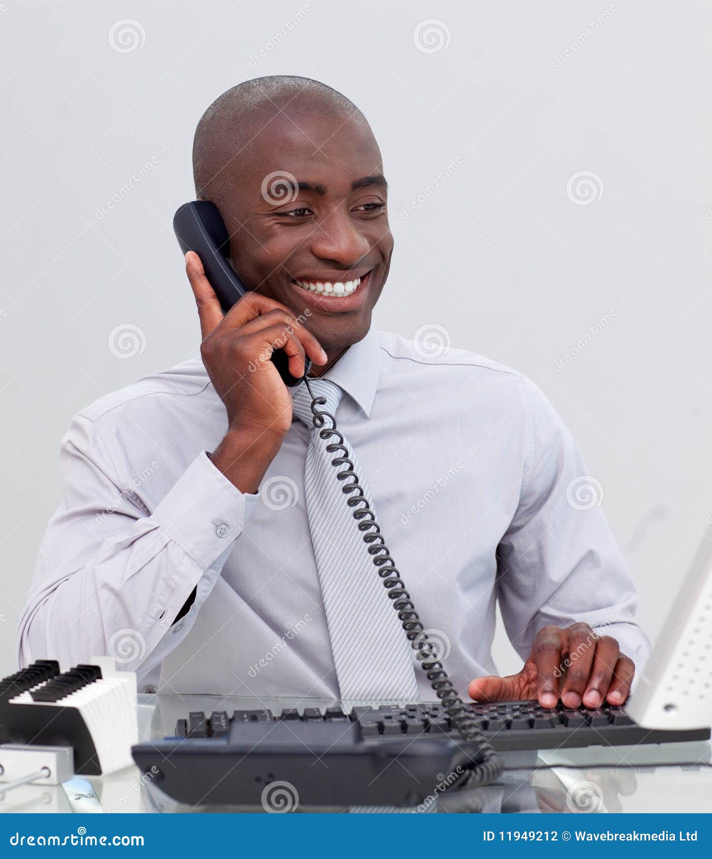 Businessman on Phone in the Office Stock Photo - Image of people, chair ...