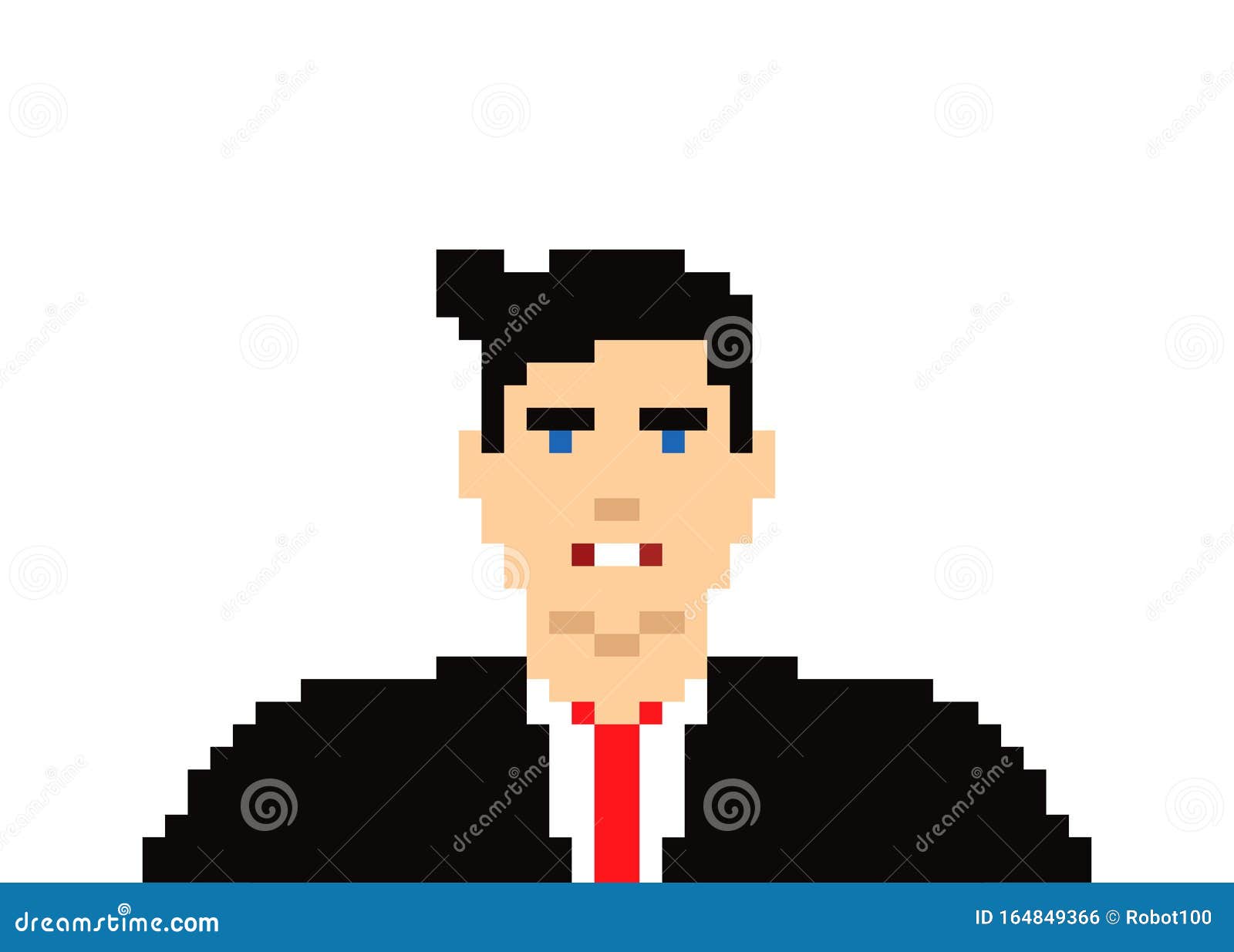 Businessman Pixel Art. Boss 8 Bit. Pixelate Man Stock Vector ...