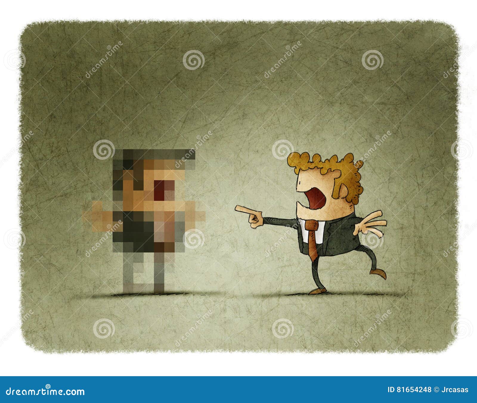 Businessman pixelated stock illustration. Illustration of expressive ...
