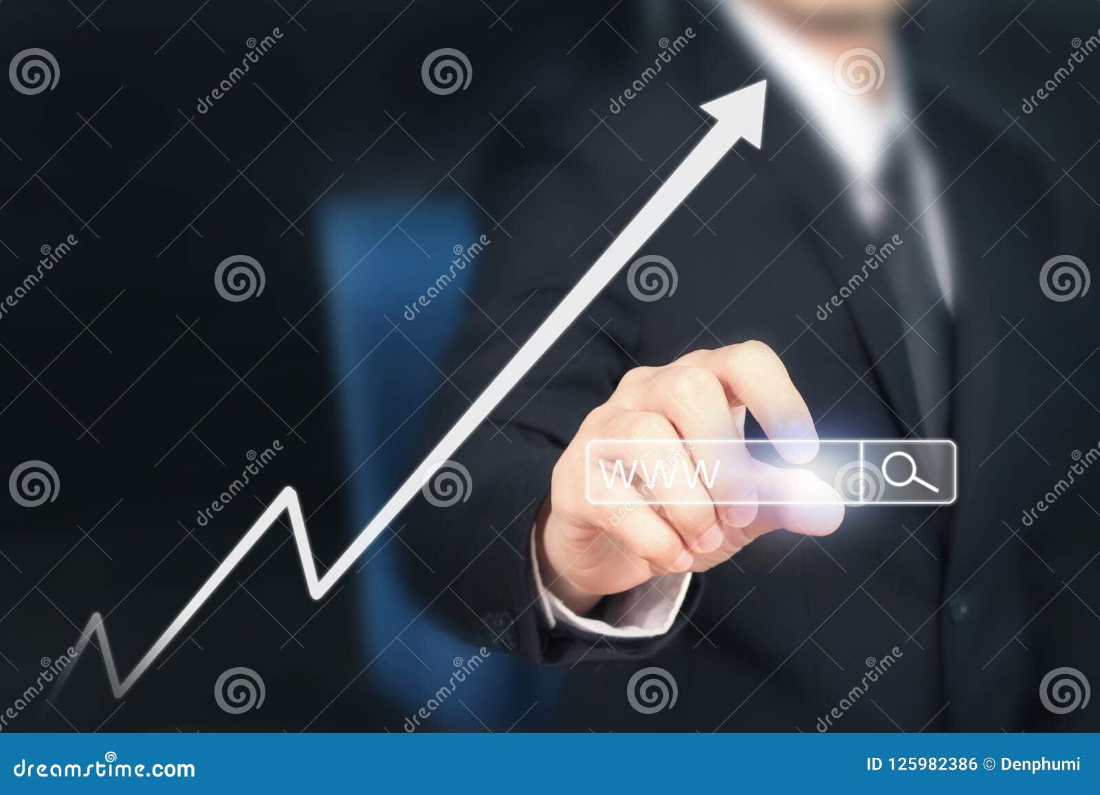 Businessman Plan Graph Growth and Increase of Chart Positive Ind Stock ...