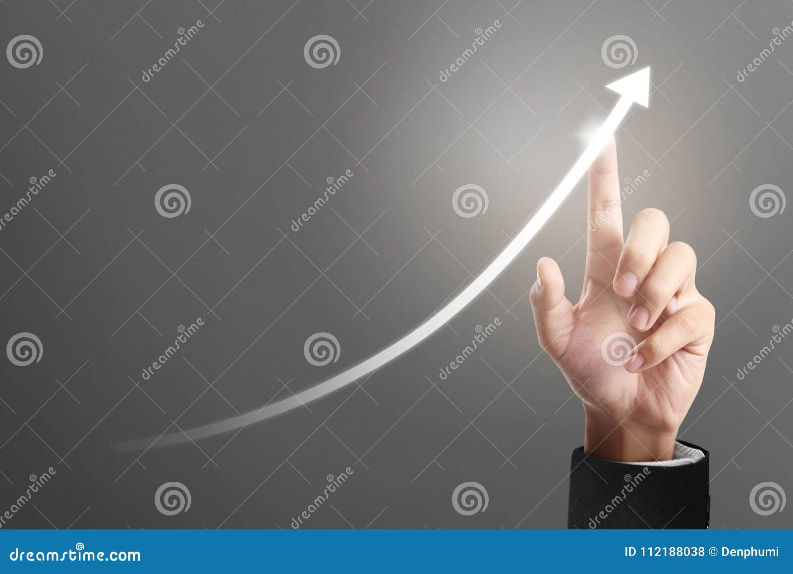 Businessman Plan Graph Growth and Increase of Chart Positive Ind Stock ...