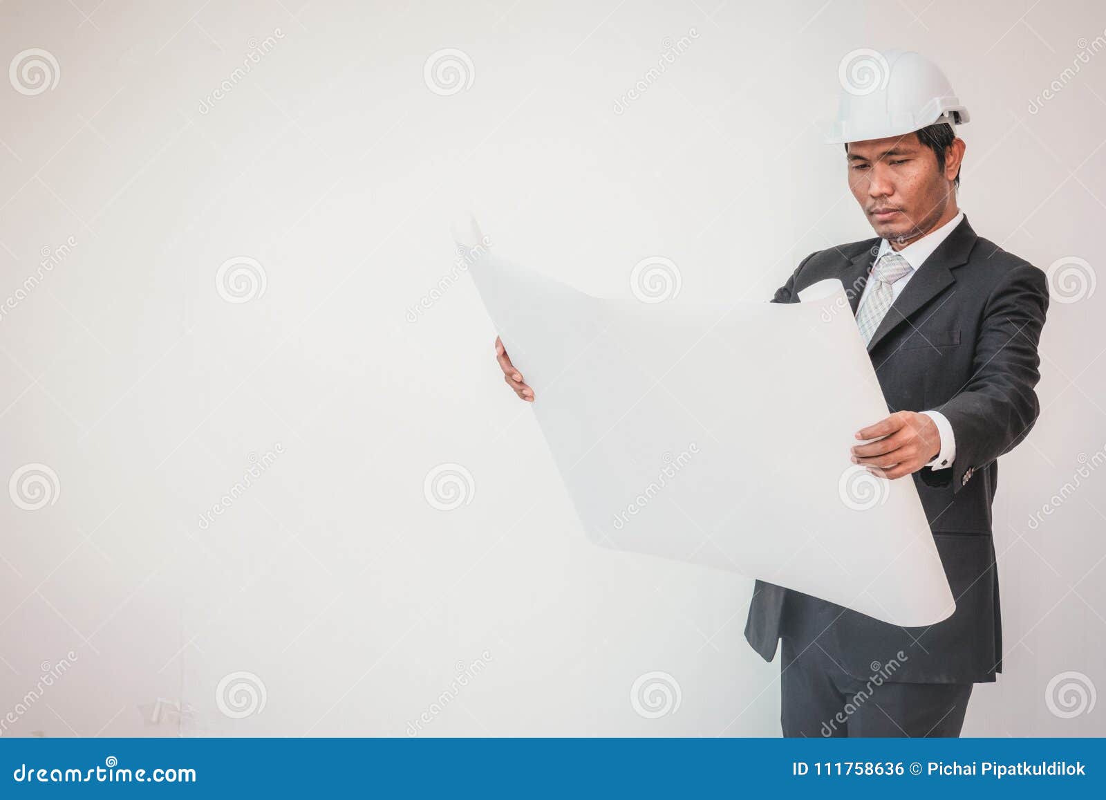 Businessman Planning Construction Project Stock Photo - Image of helmet ...
