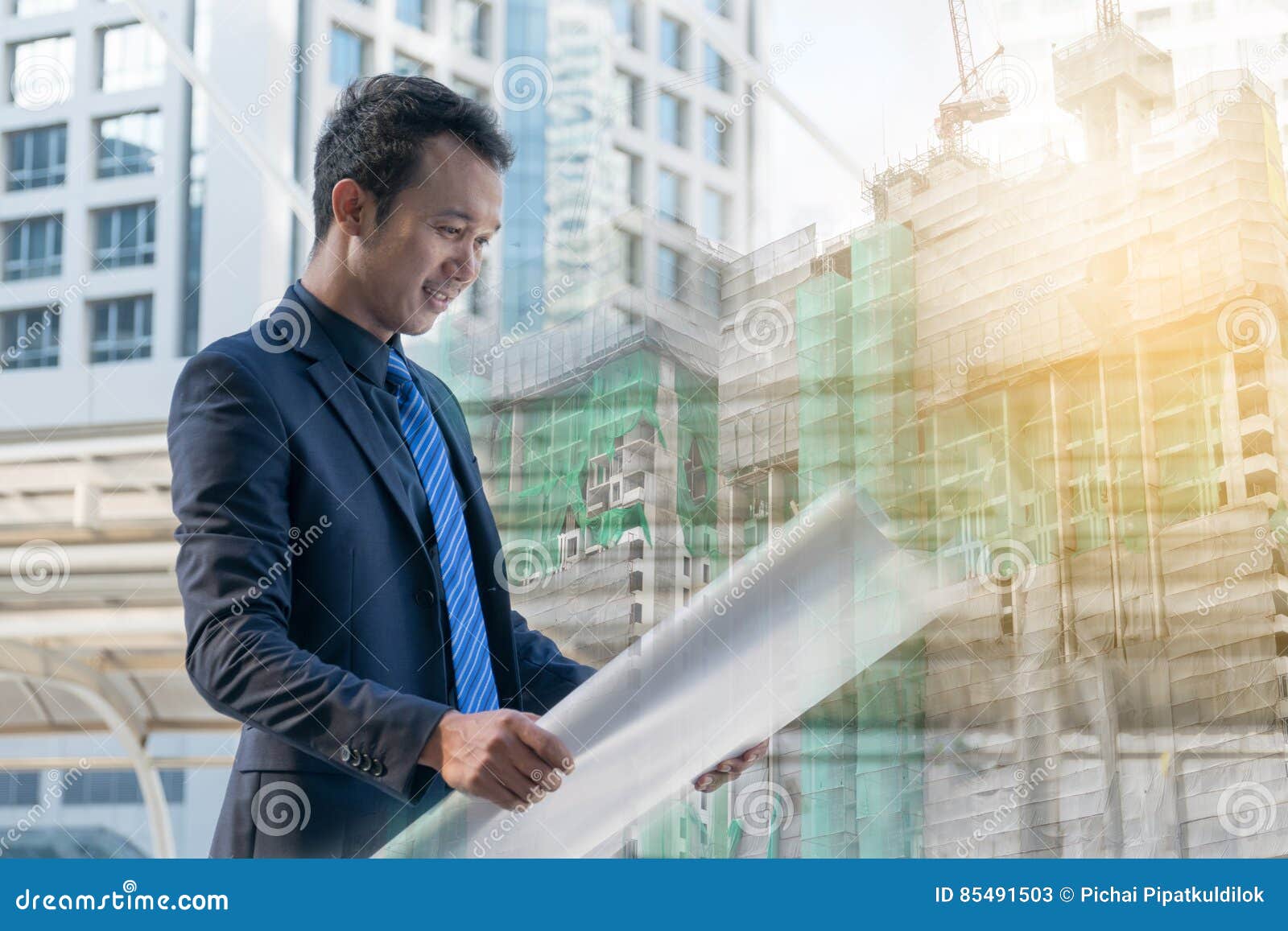 Businessman Planning Construction Project Stock Image - Image of ...