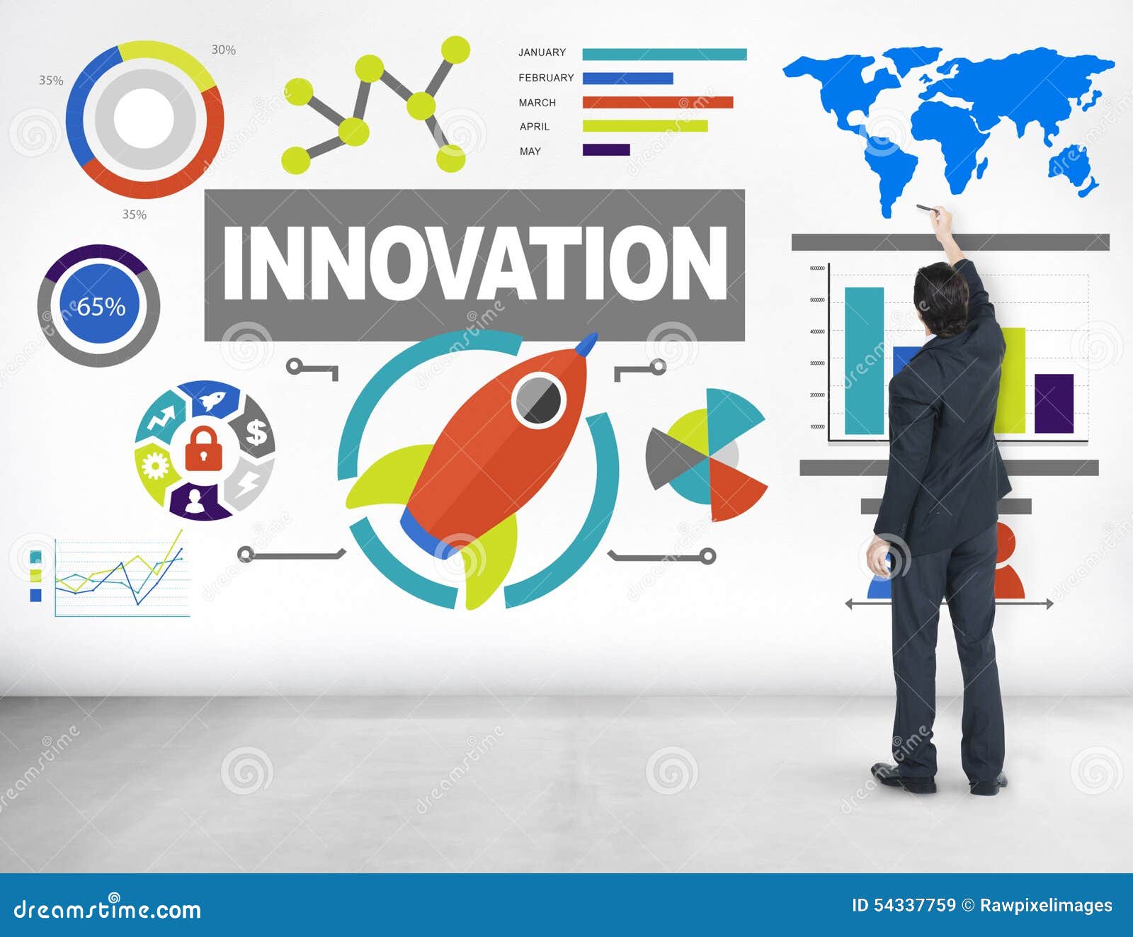 Businessman Planning Creativity Growth Success Innovation Stock Image ...