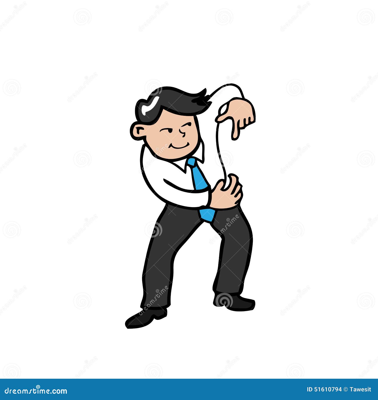Businessman Point Finger Down Stock Vector - Image: 51610794