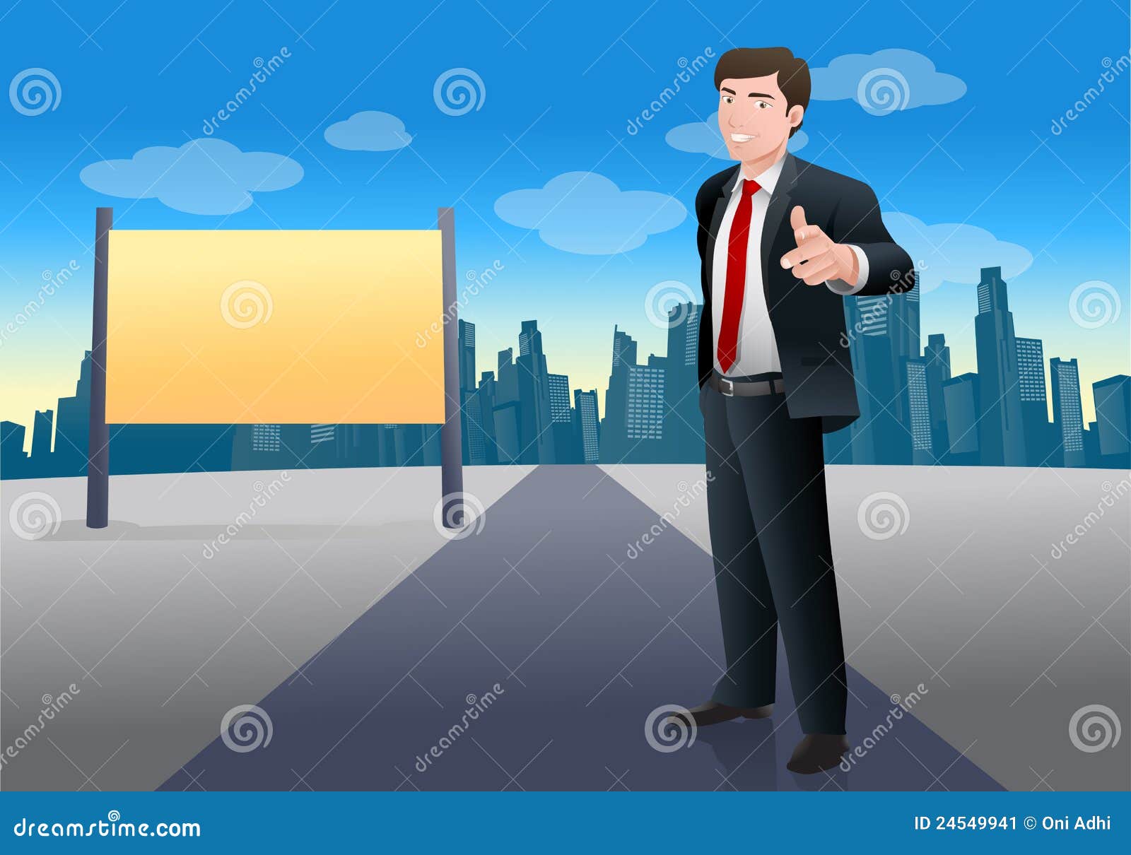 Businessman point at you stock illustration. Illustration of finger ...