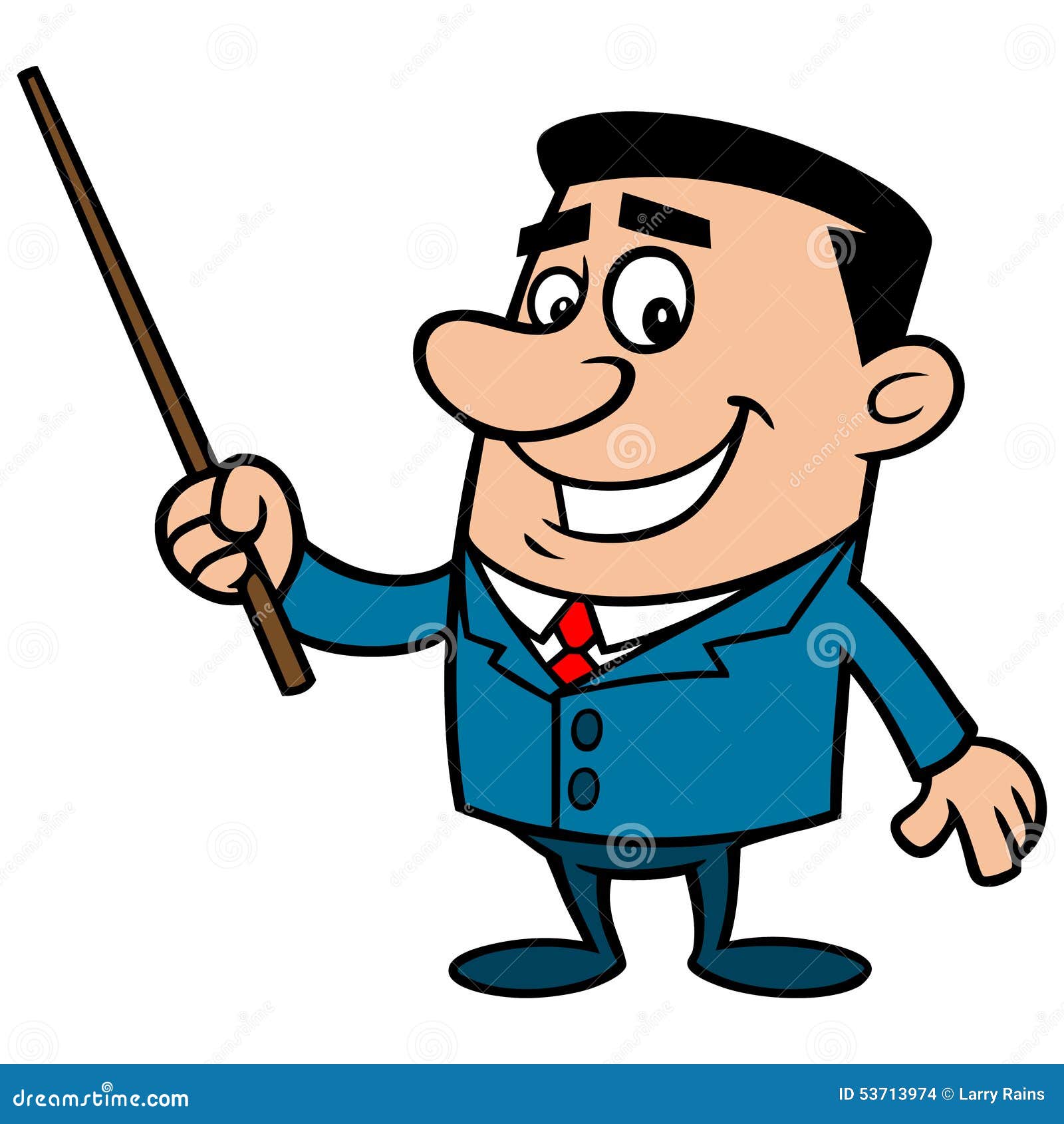 Businessman with Pointer stock vector. Illustration of drawing - 53713974