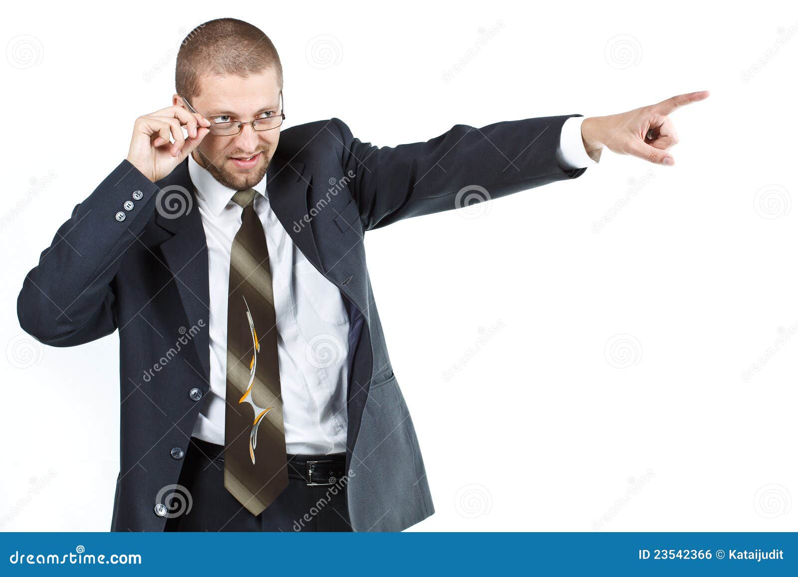Businessman pointing stock photo. Image of shirt, male - 23542366