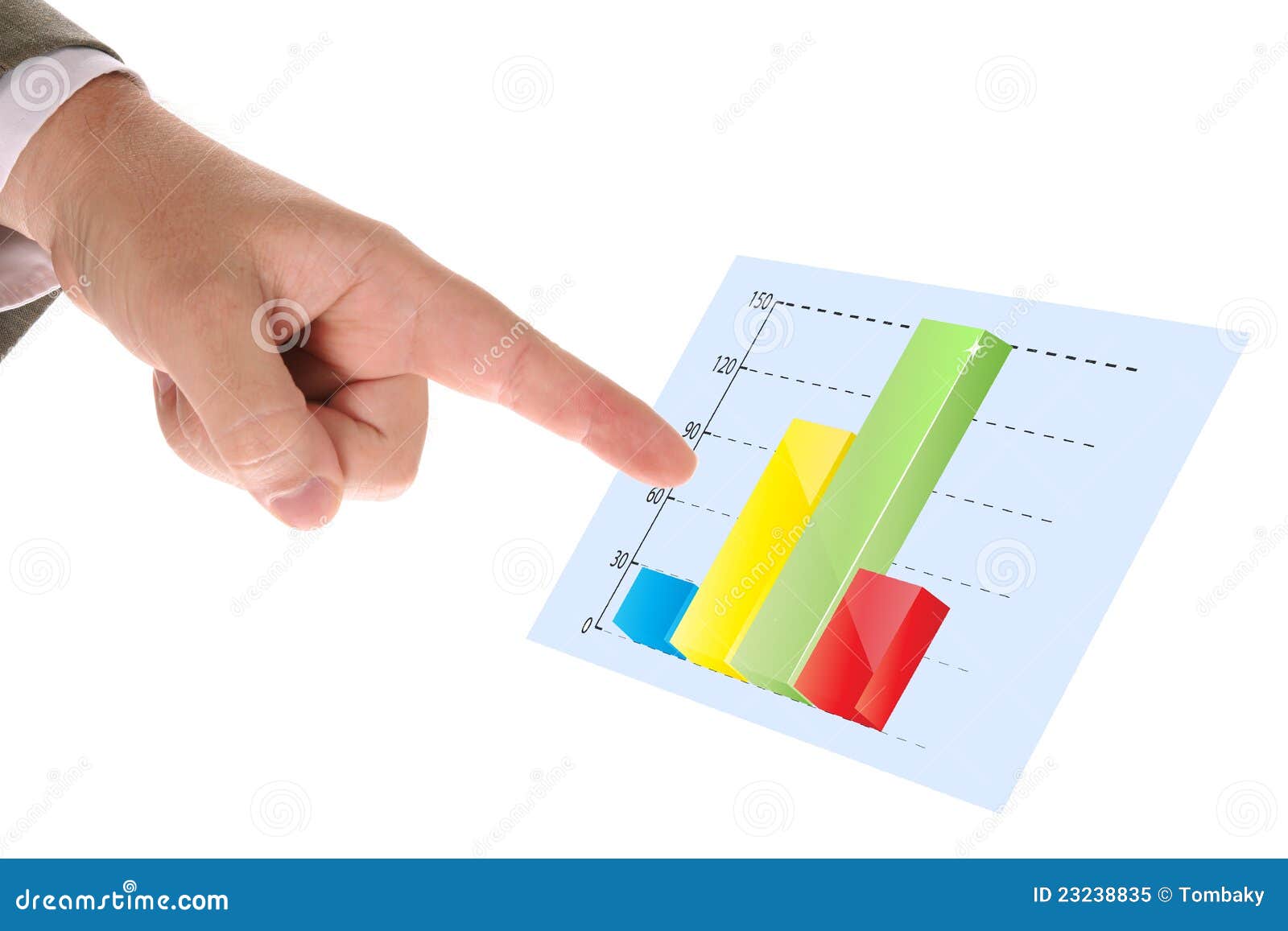 Businessman Pointing the Chart Stock Image - Image of internet ...