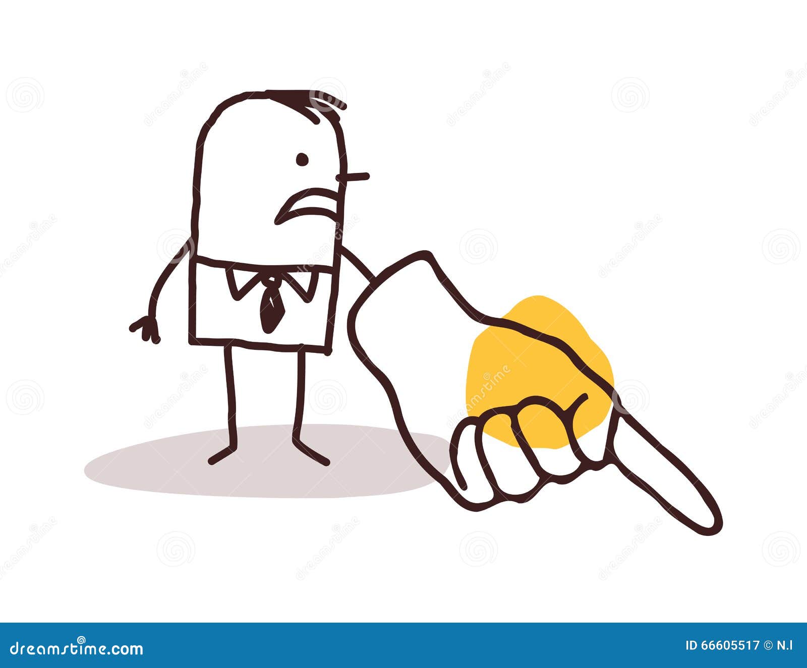 Businessman Pointing Finger Down Stock Vector - Illustration of colors ...