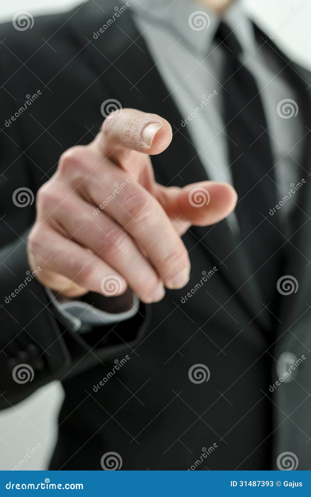 Businessman Pointing Finger at You Stock Image - Image of person ...