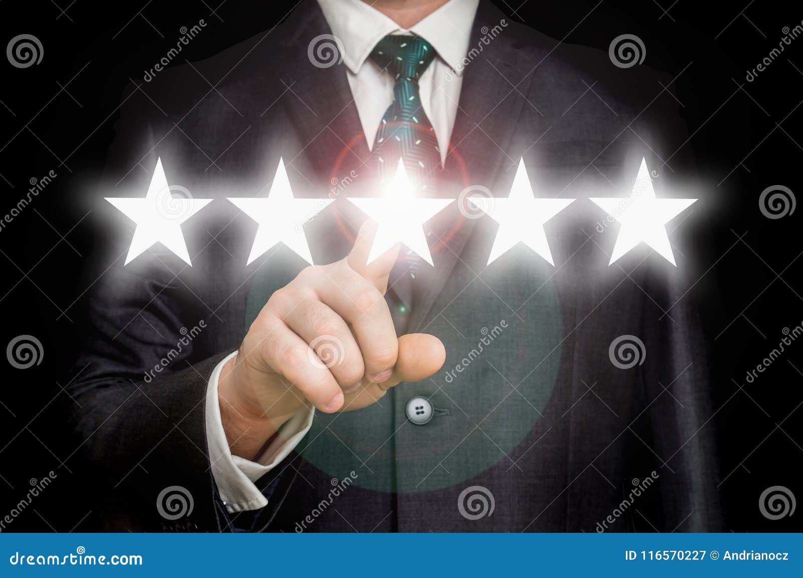 Businessman is Pointing Five Stars - Review and Rating Concept Stock ... Businessman is Pointing Five Stars - Review and Rating Concept Stock ...