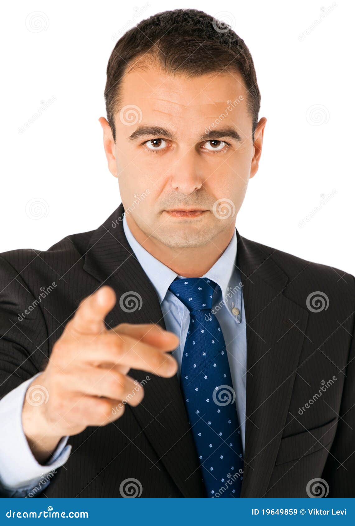 Businessman Pointing Forward Stock Image - Image of male, manager: 19649859