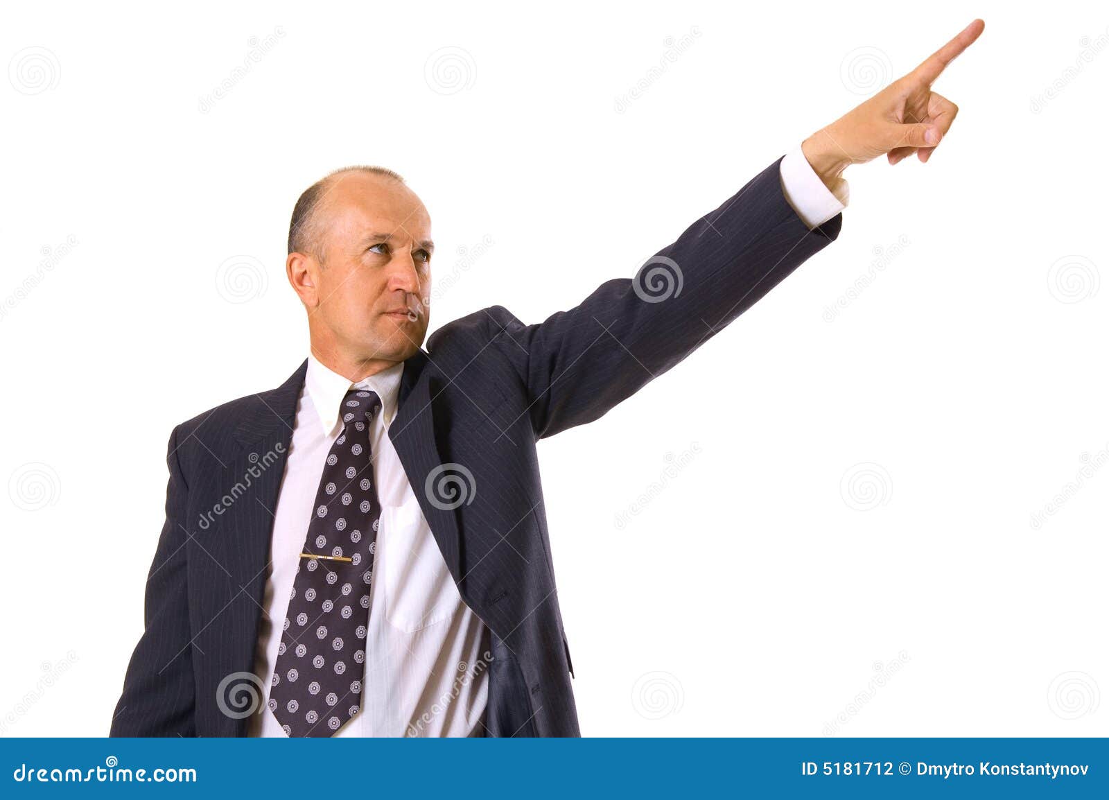 Businessman Pointing Forward Stock Photo - Image of aged, thrust: 5181712