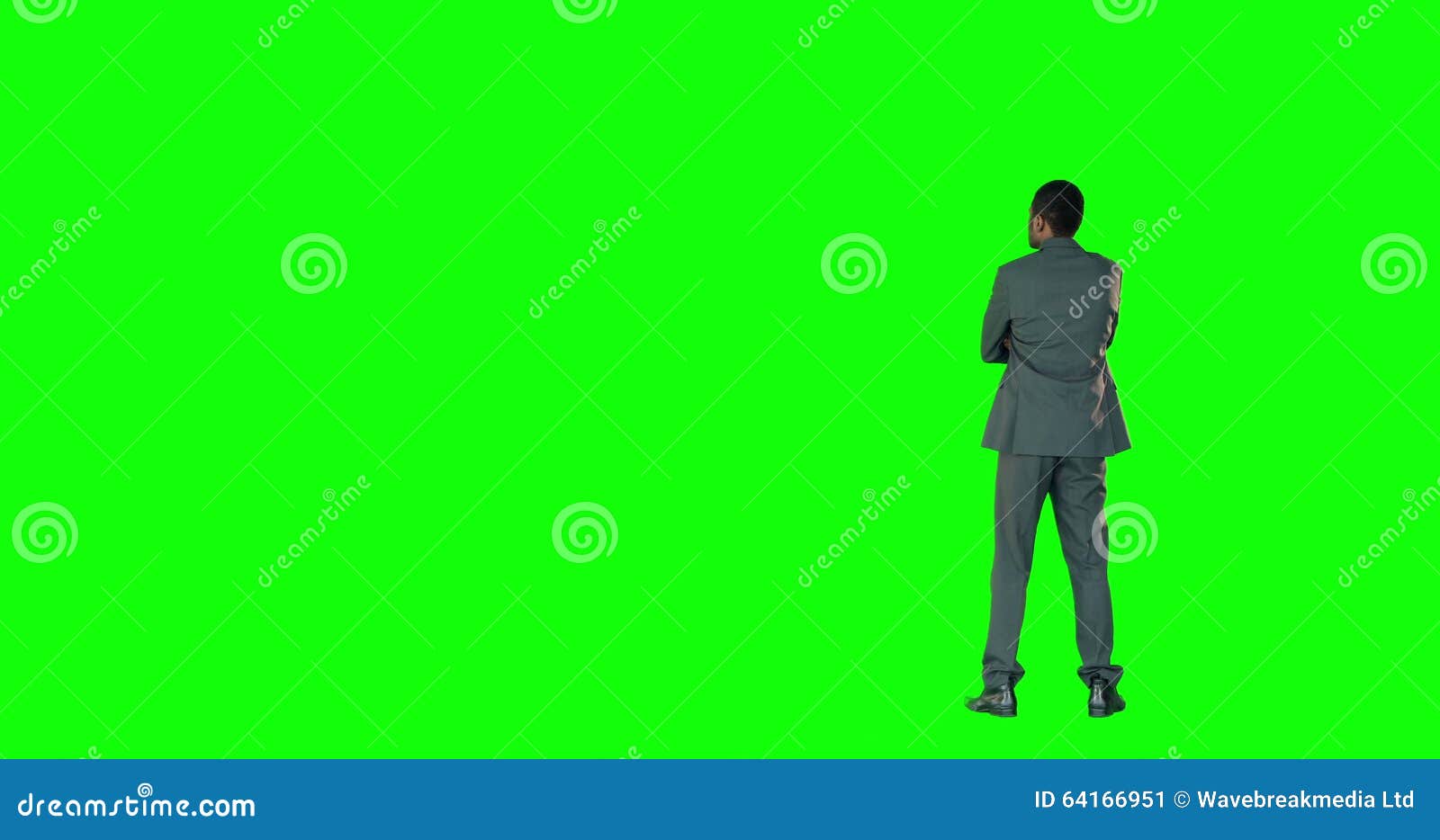 Businessman Pointing on a Green Screen Stock Video - Video of business ...