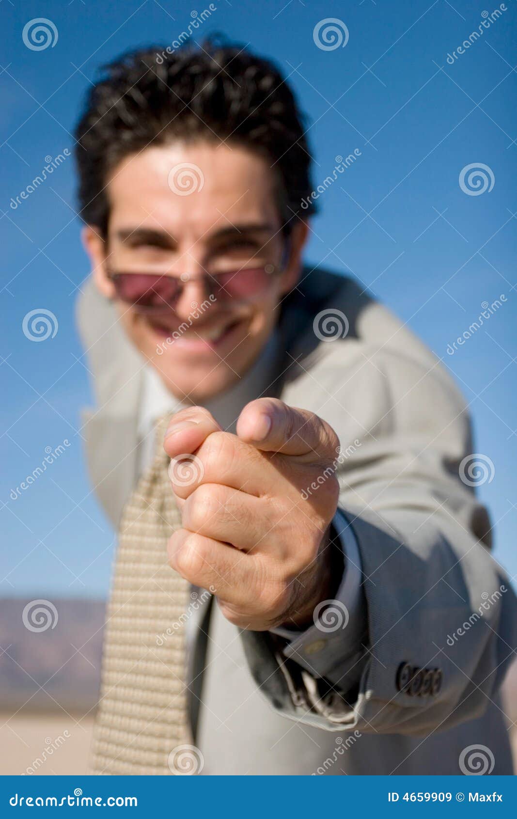 Businessman Pointing His Finger Stock Image - Image of success ...