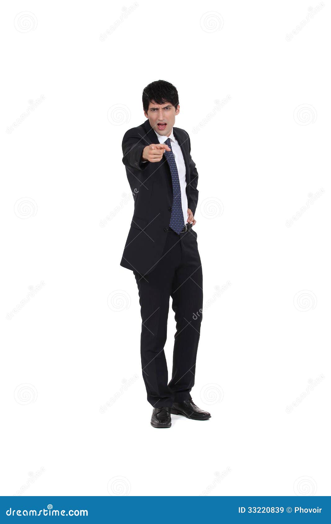 Businessman Pointing His Finger Stock Image - Image of chiding, angry ...