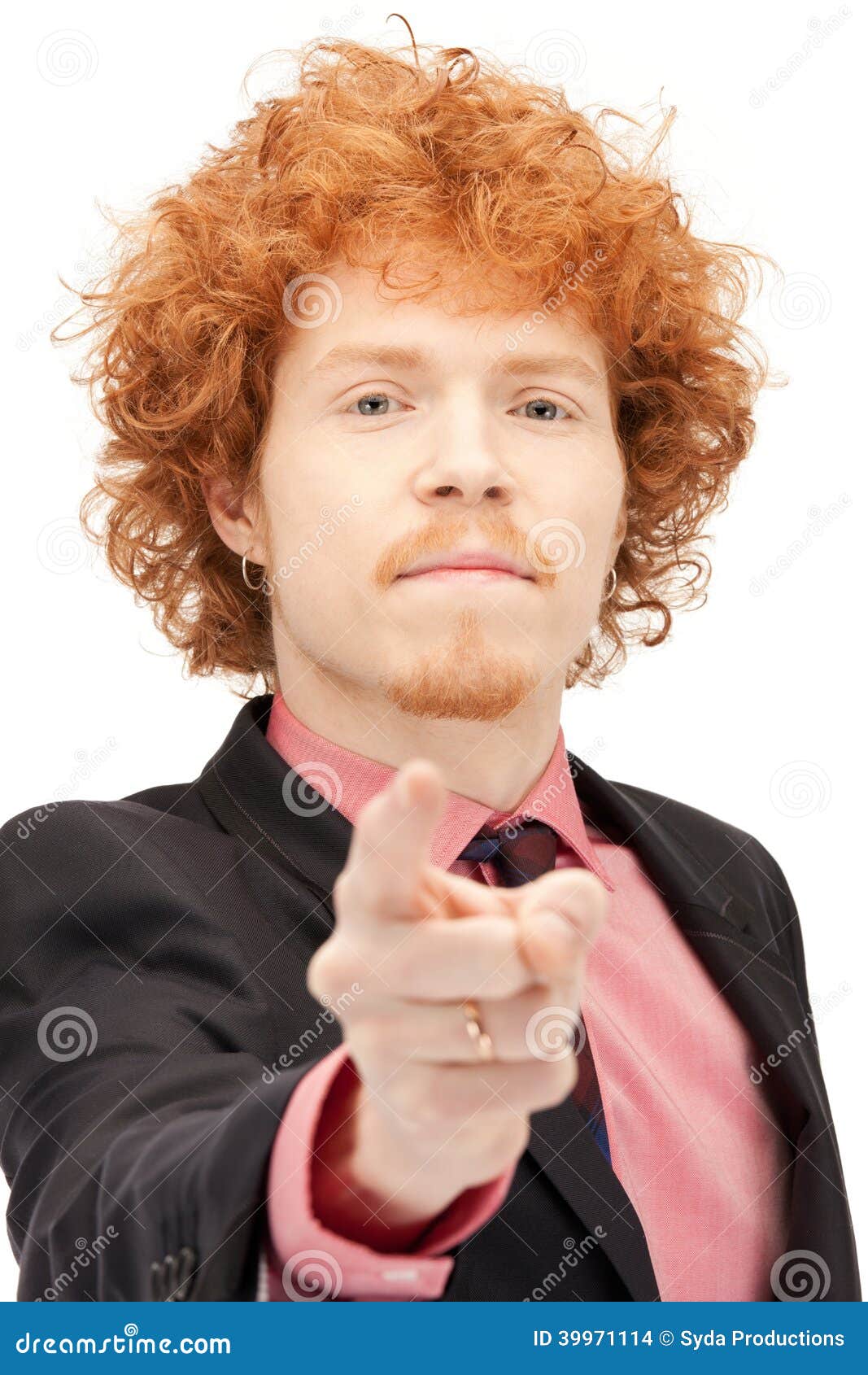Businessman Pointing His Finger Stock Photo - Image of alert, elegant ...